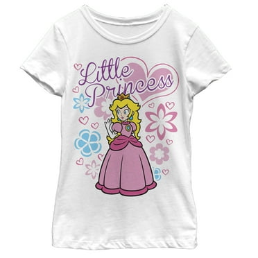 Nintendo Girl's Princess Peach Graphic Tee, Super Mario Brothers Shirt ...