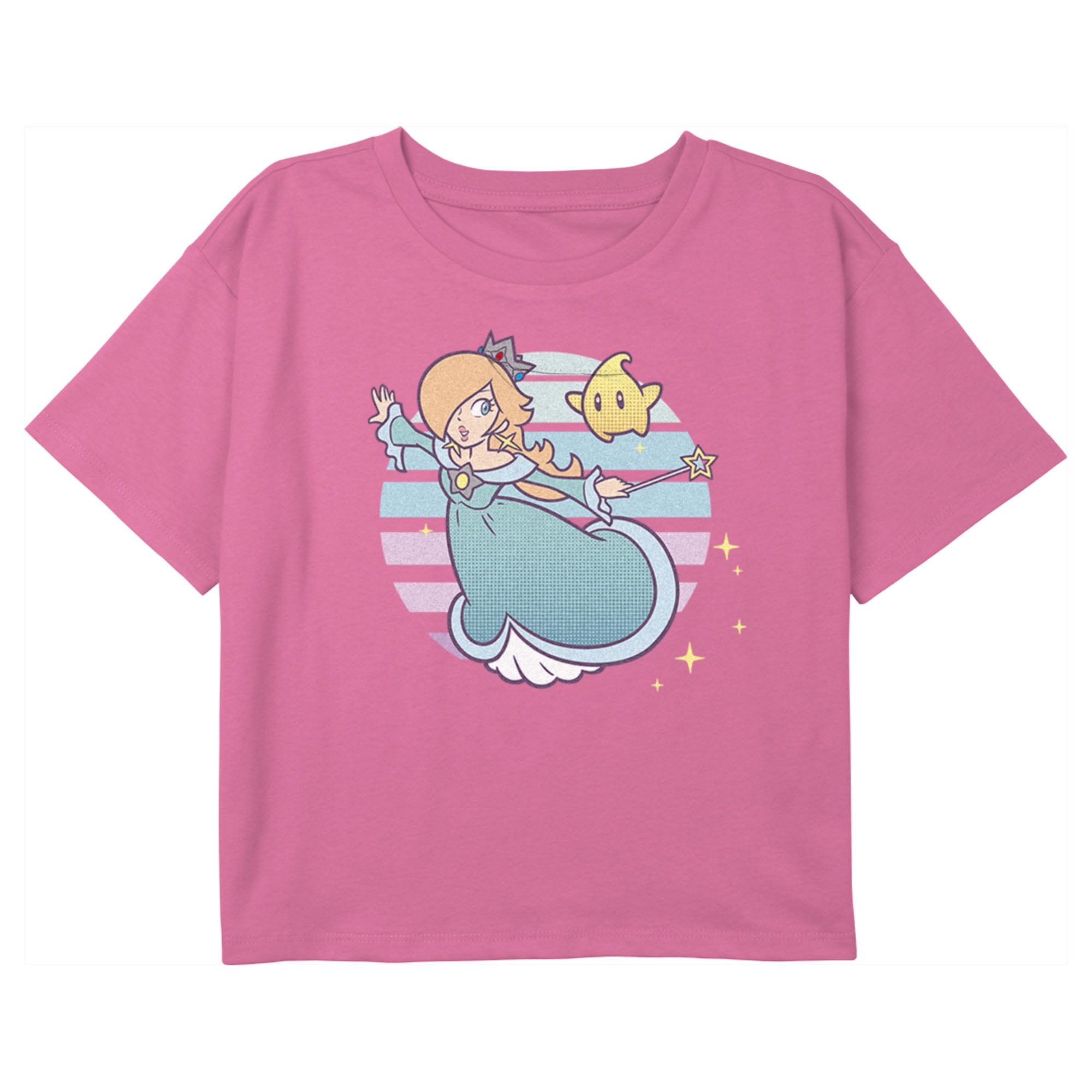 Girl's Nintendo Super Mario Bros Rosalina And Luma Graphic Cropped T ...