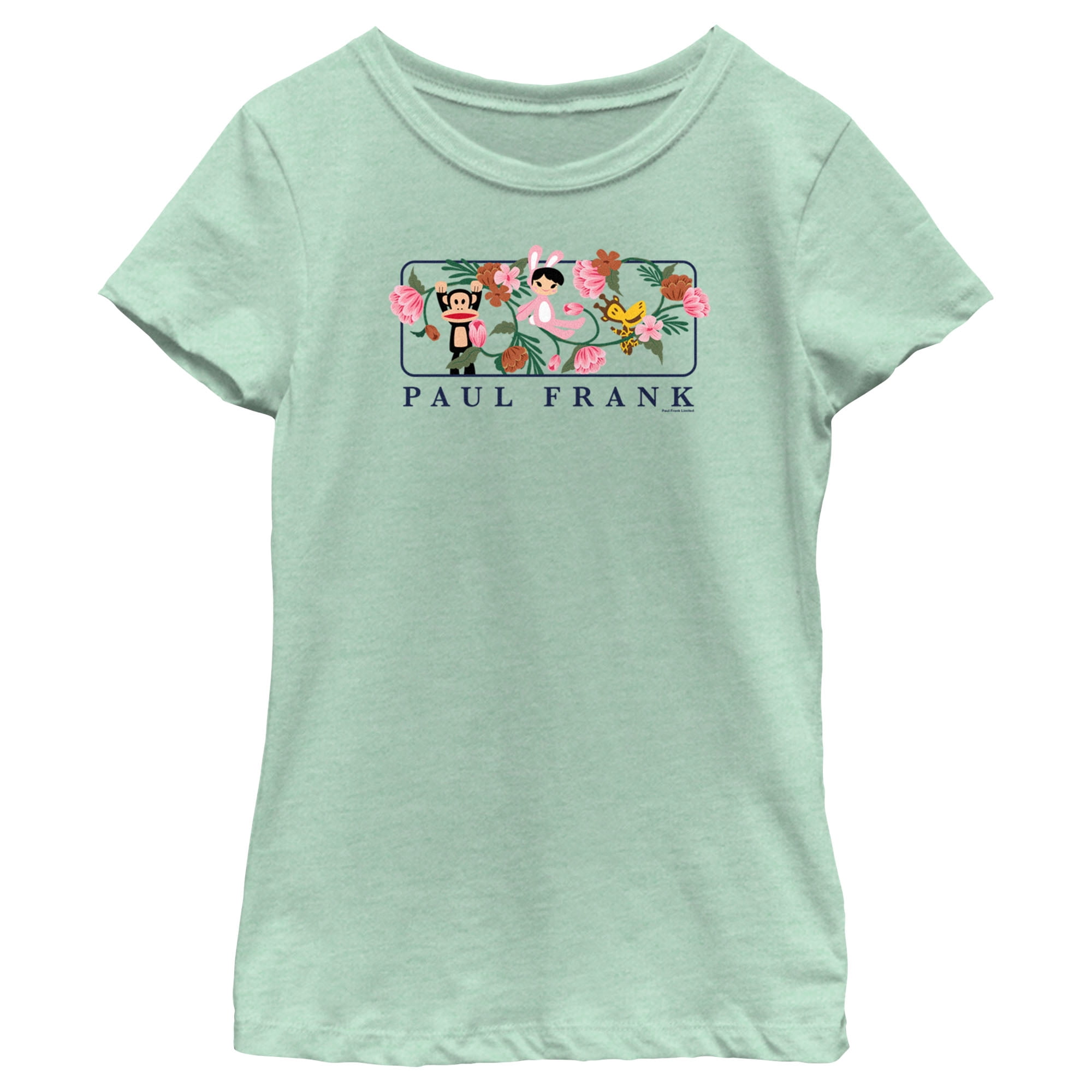 Girl's Paul Frank Julius the Monkey and Bunny Girl Flower Scene Graphic ...