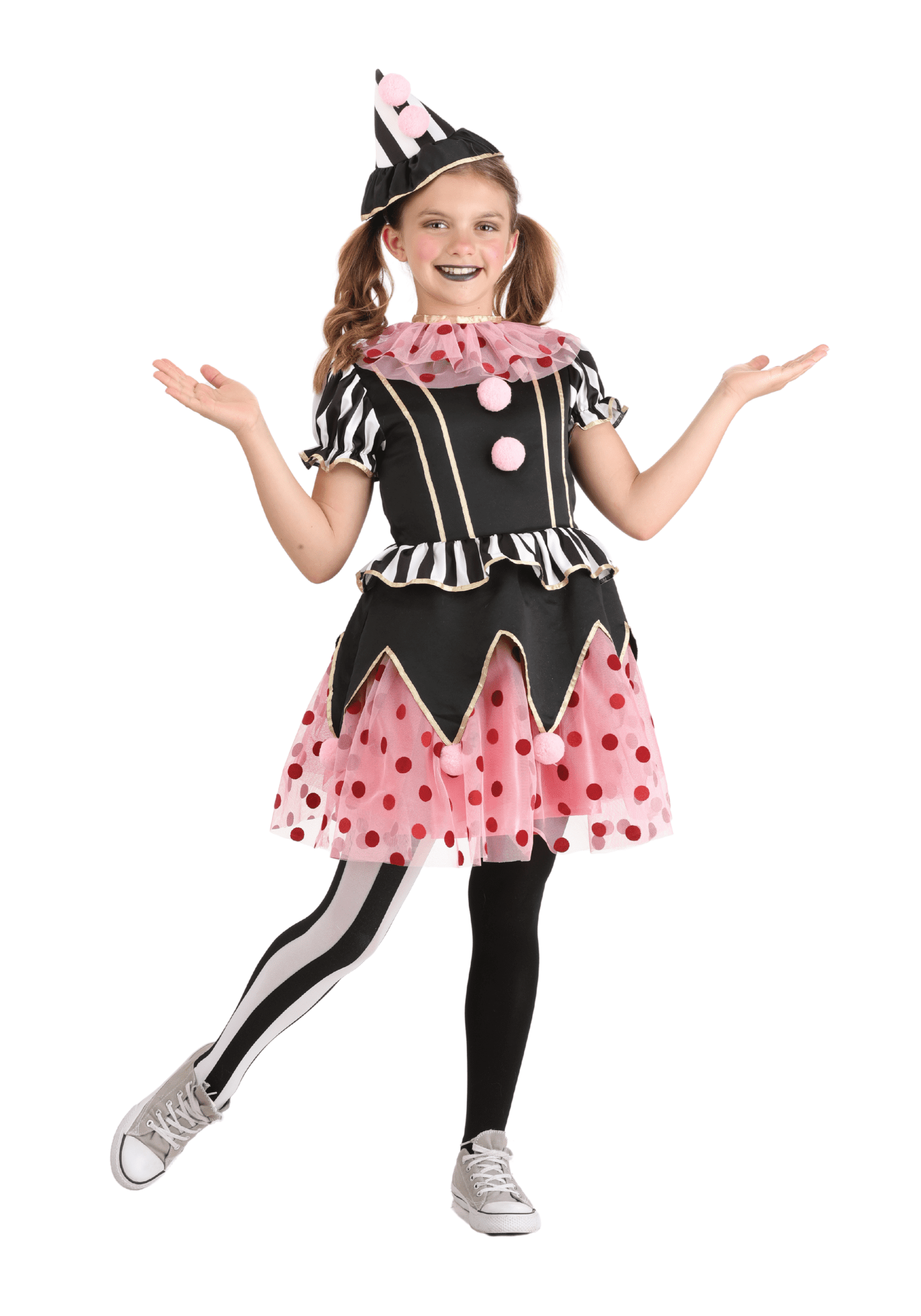 Girl's Perfectly Pink Clown Costume - Walmart.com