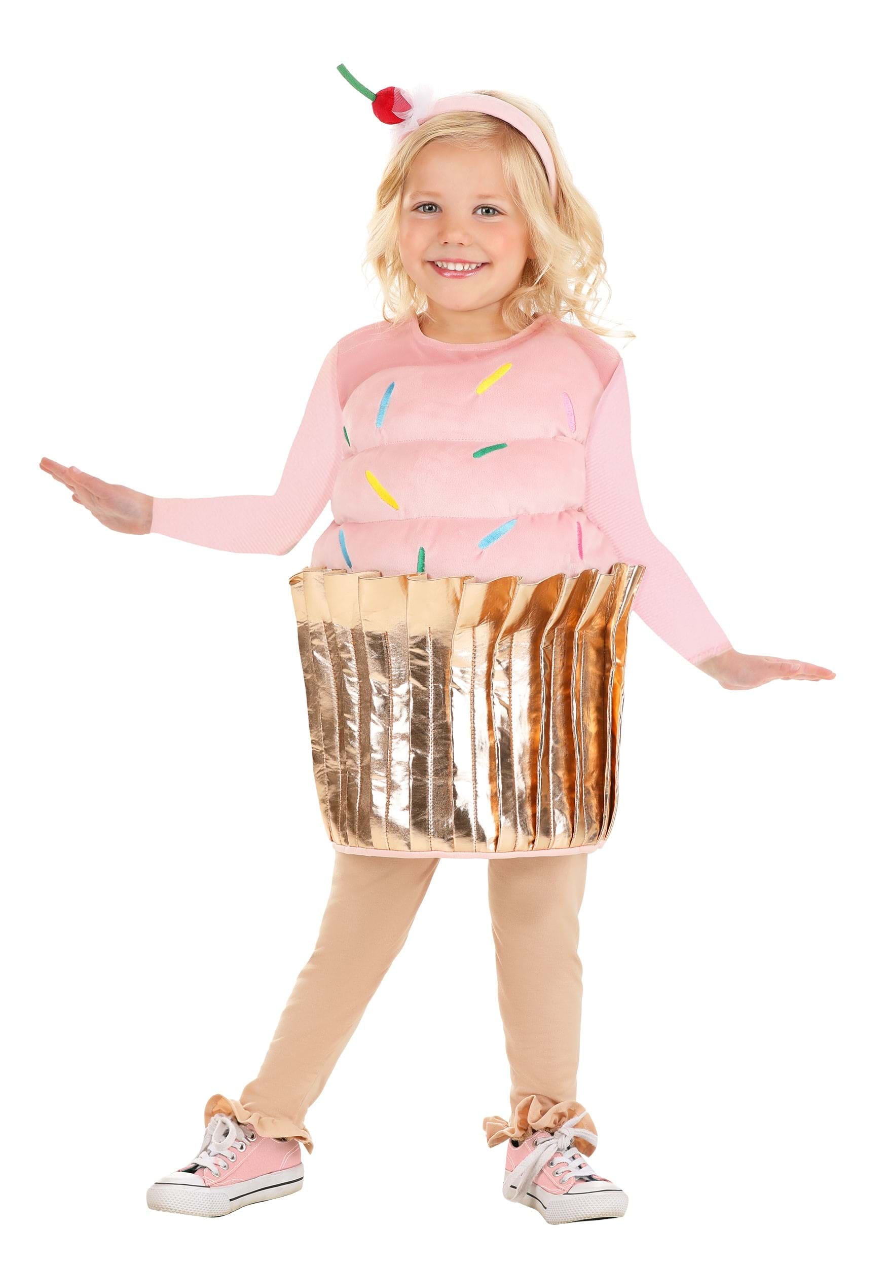 Girl's Pink Cupcake Toddler Costume - Walmart.com