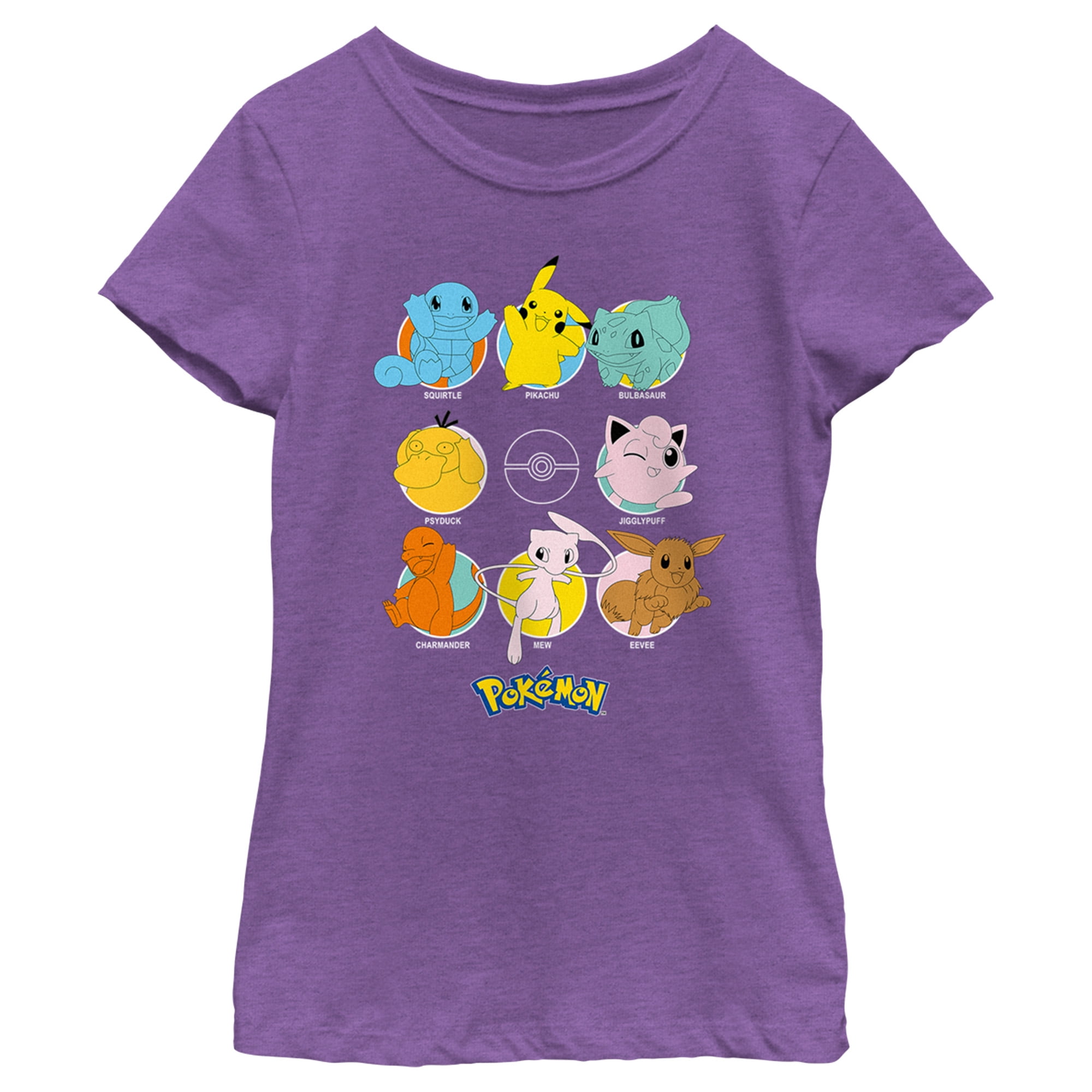 Girl's Pokemon Character Circles Graphic Tee Purple Berry X Large ...