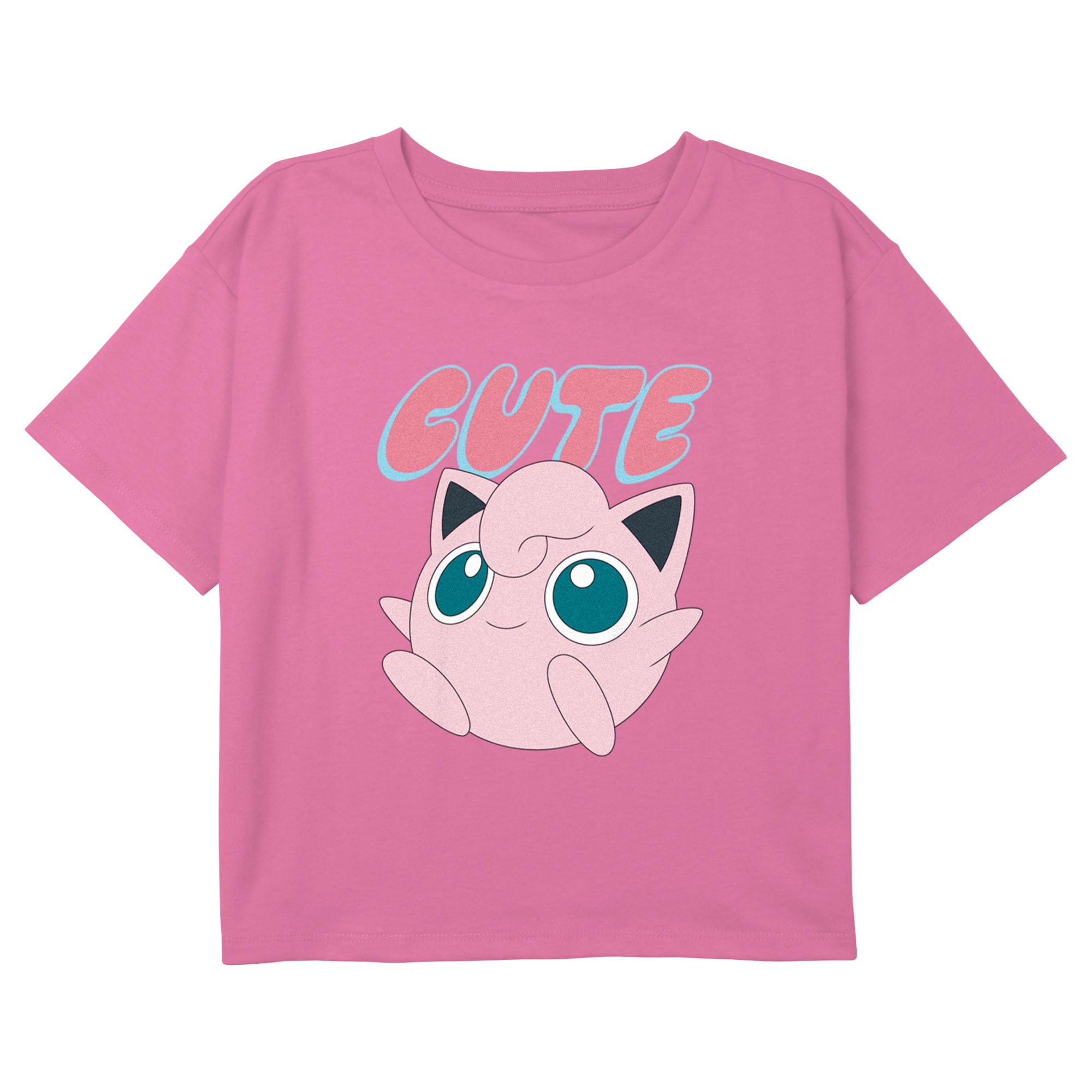 Girl's Pokemon Cute Jigglypuff Graphic Graphic Crop Top T-Shirt ...