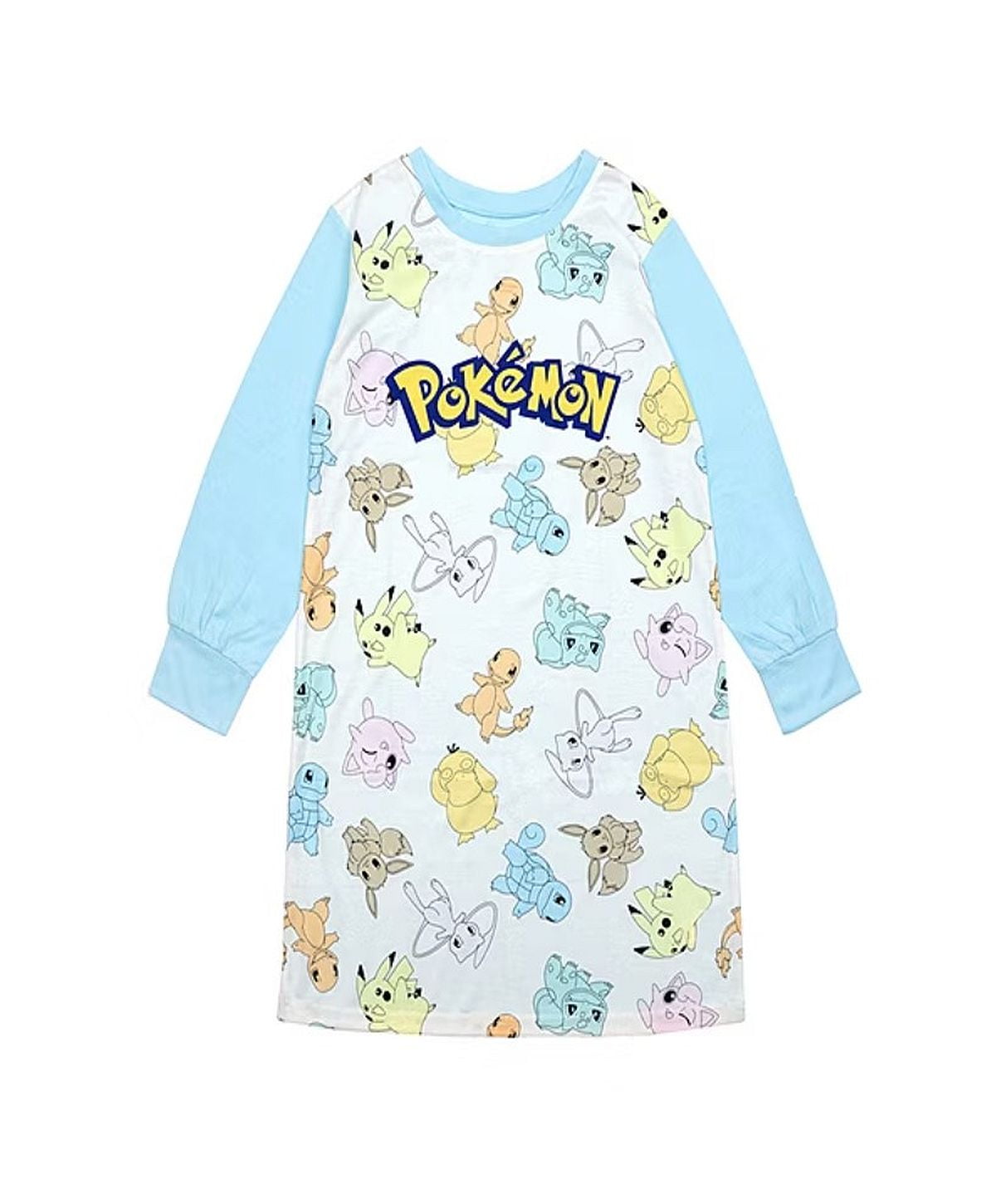 Girl's Pokemon, Pikachu and Eevee CharacterPrint Nightgown, Gown, Size ...