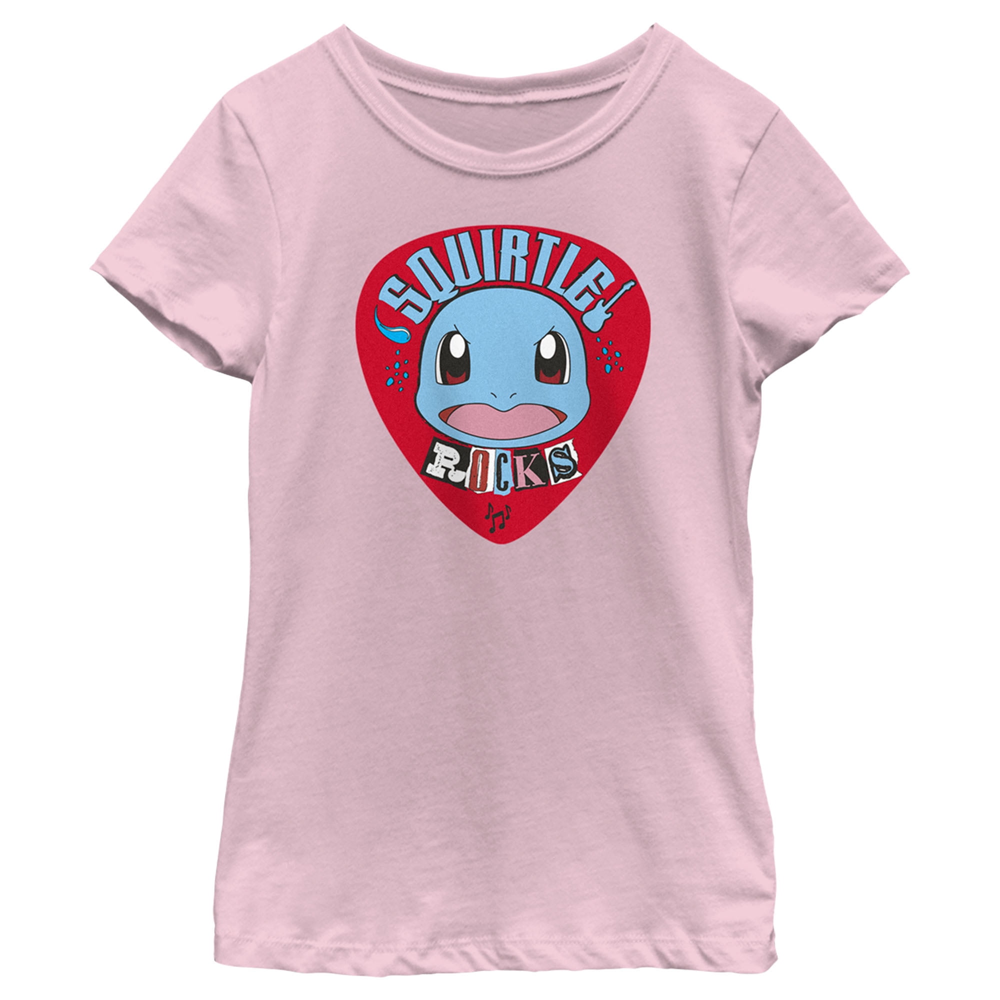 Girl's Pokemon Squirtle Rocks Graphic Tee Light Pink X Large - Walmart.com