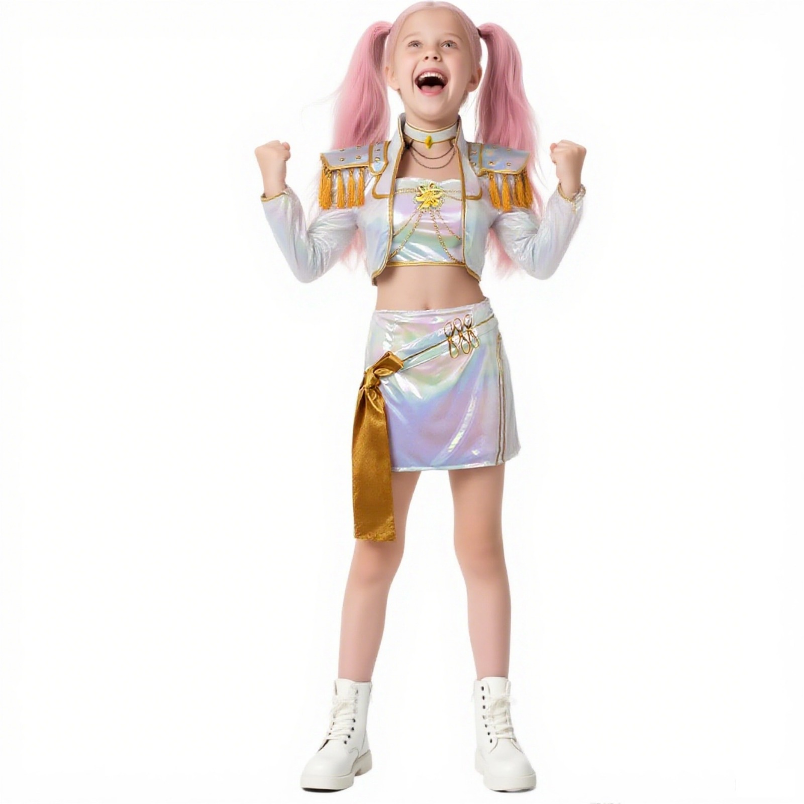 Girl's Pop Stars Demon Cstume Hunters Birthday Party Halloween Clothes ...