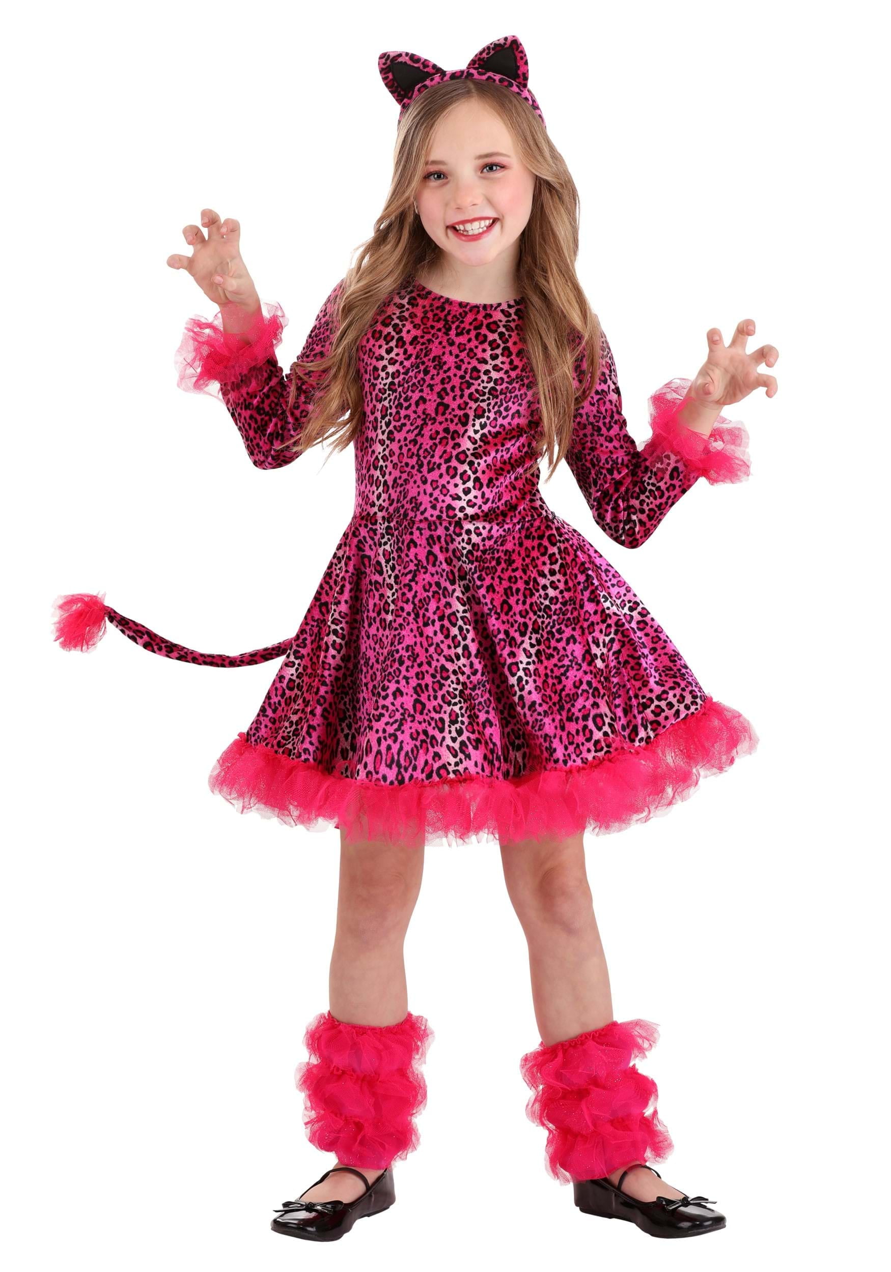 Girl's Prancing Pink Leopard Costume - Walmart.com