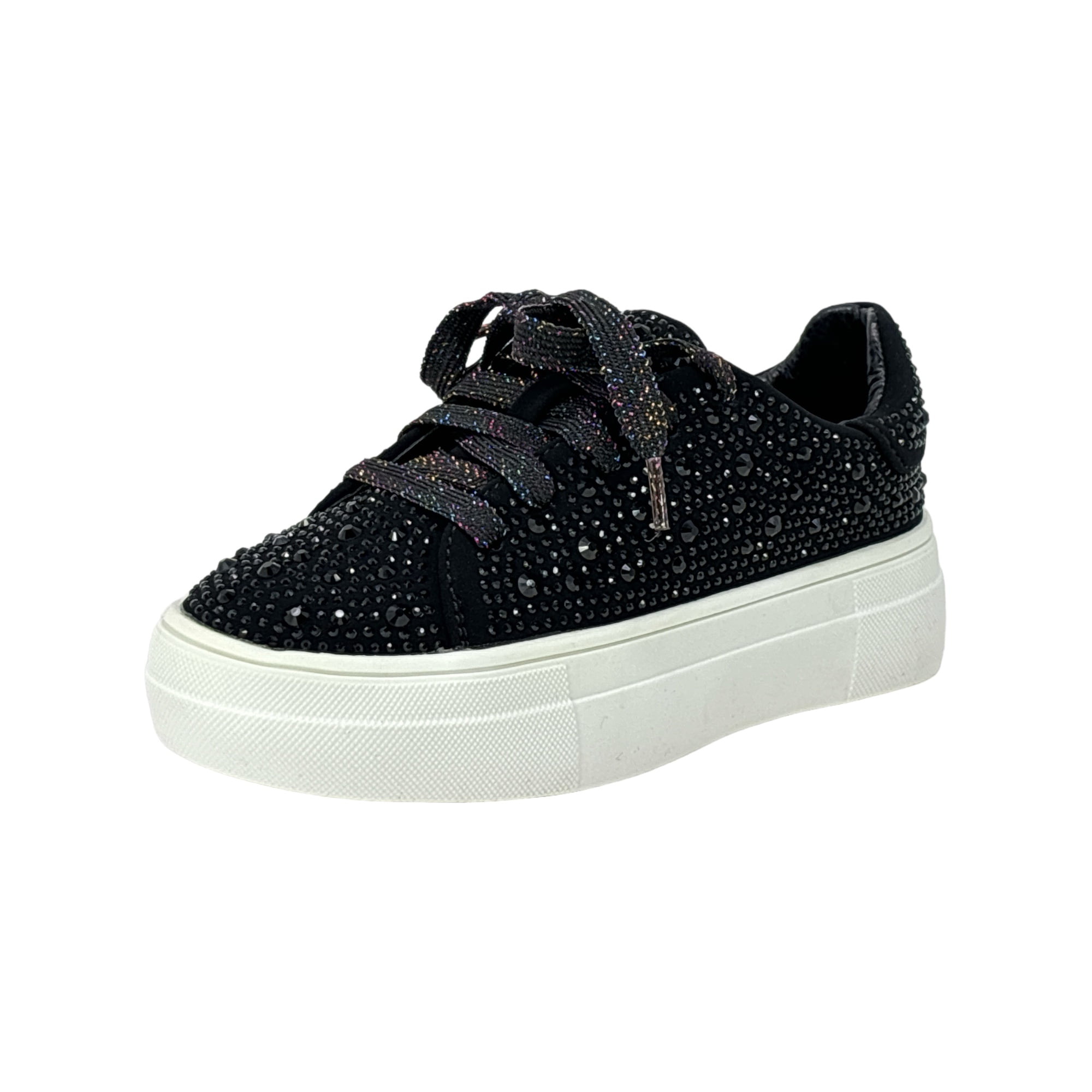 Girl's Rhinestone Flat Bling Fashion Tennis Sneakers Sidny Sneaker ...