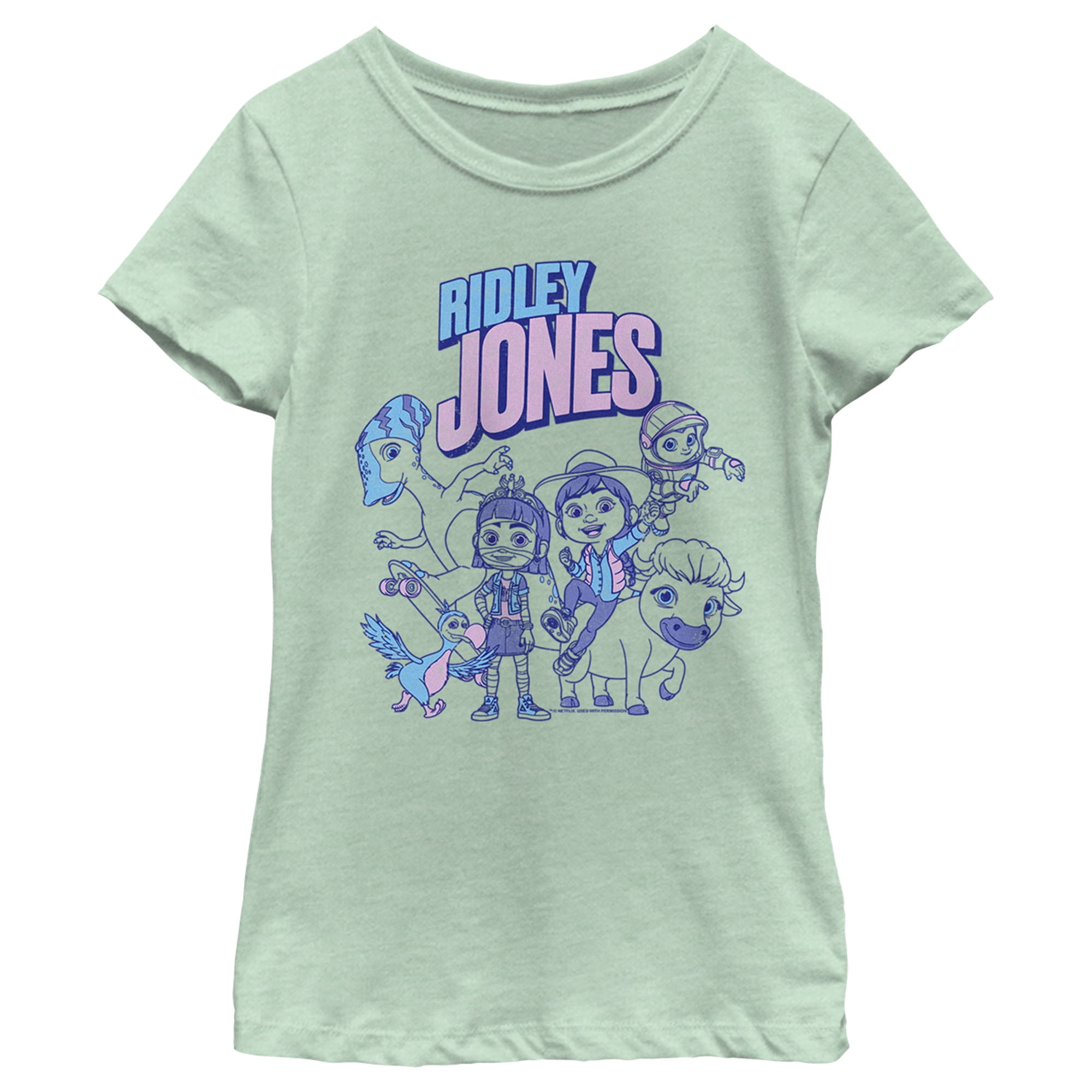 Girl's Ridley Jones Ridley and Friends Graphic Tee Mint Small - Walmart.com