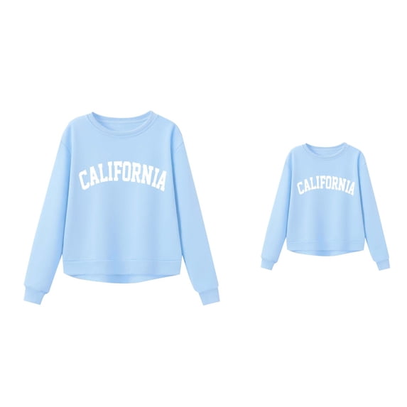 Girl's Round Neck Long Sleeve Soft Sweatshirt Graphic Hoody Kids Cute ...