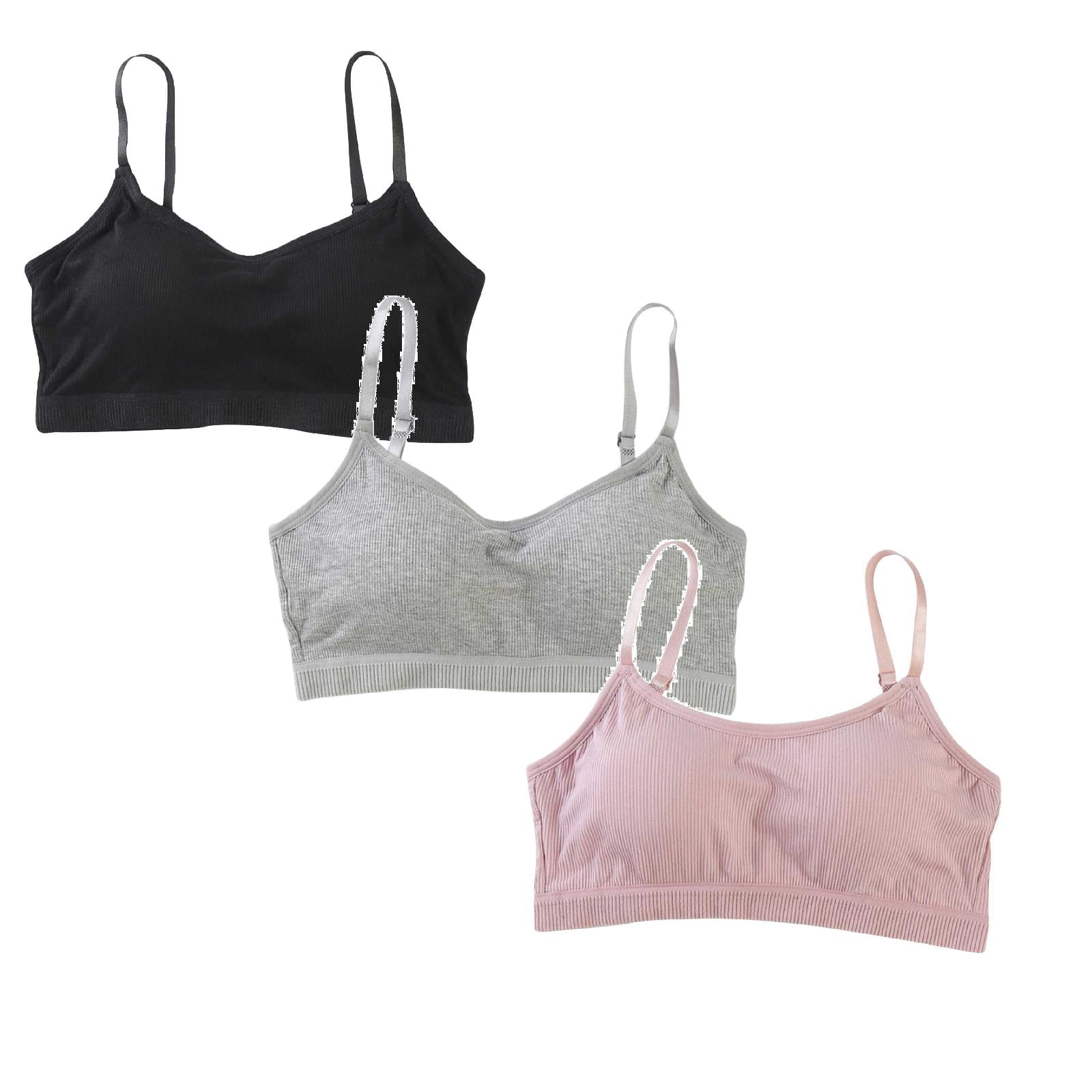Girl's Seamless Longline Bralettes, 3-Pack - Walmart.com
