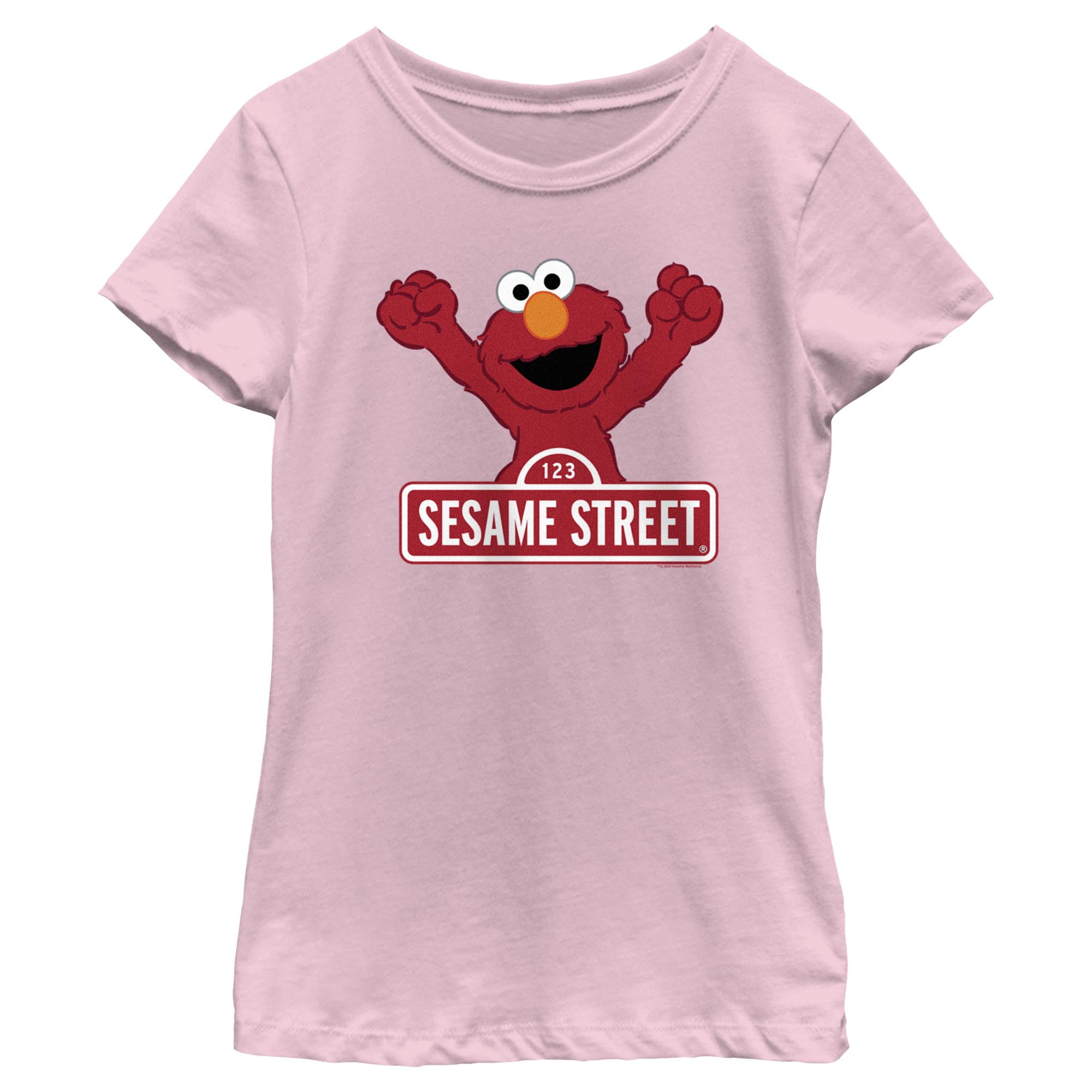 Girl's Sesame Street Elmo Red Logo Sign Graphic T-Shirt - Walmart.com