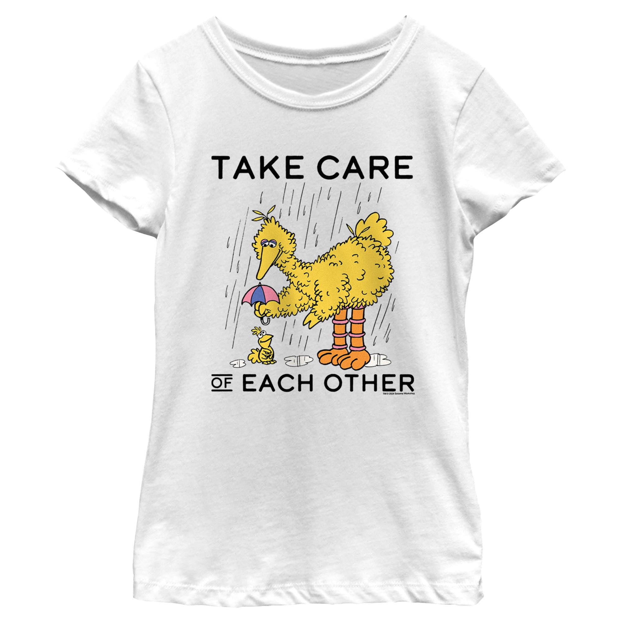 Girl's Sesame Street Take Care of Each Other Graphic T-Shirt - Walmart.com
