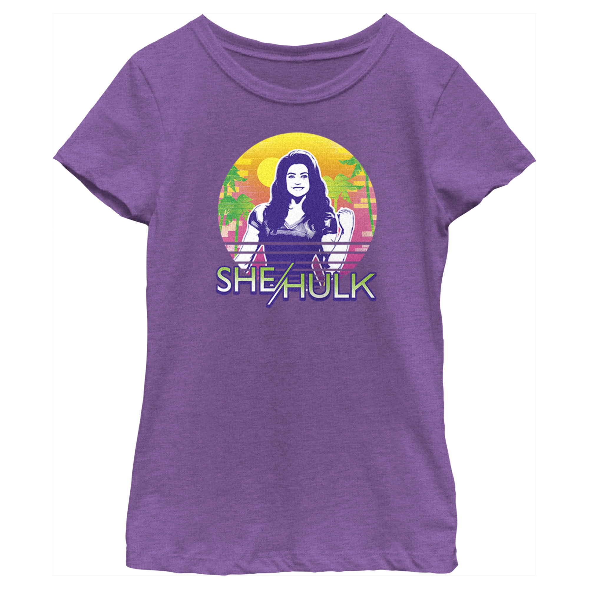 Girl's She-Hulk: Attorney at Law Sun & Muscles Graphic Tee Purple Berry ...