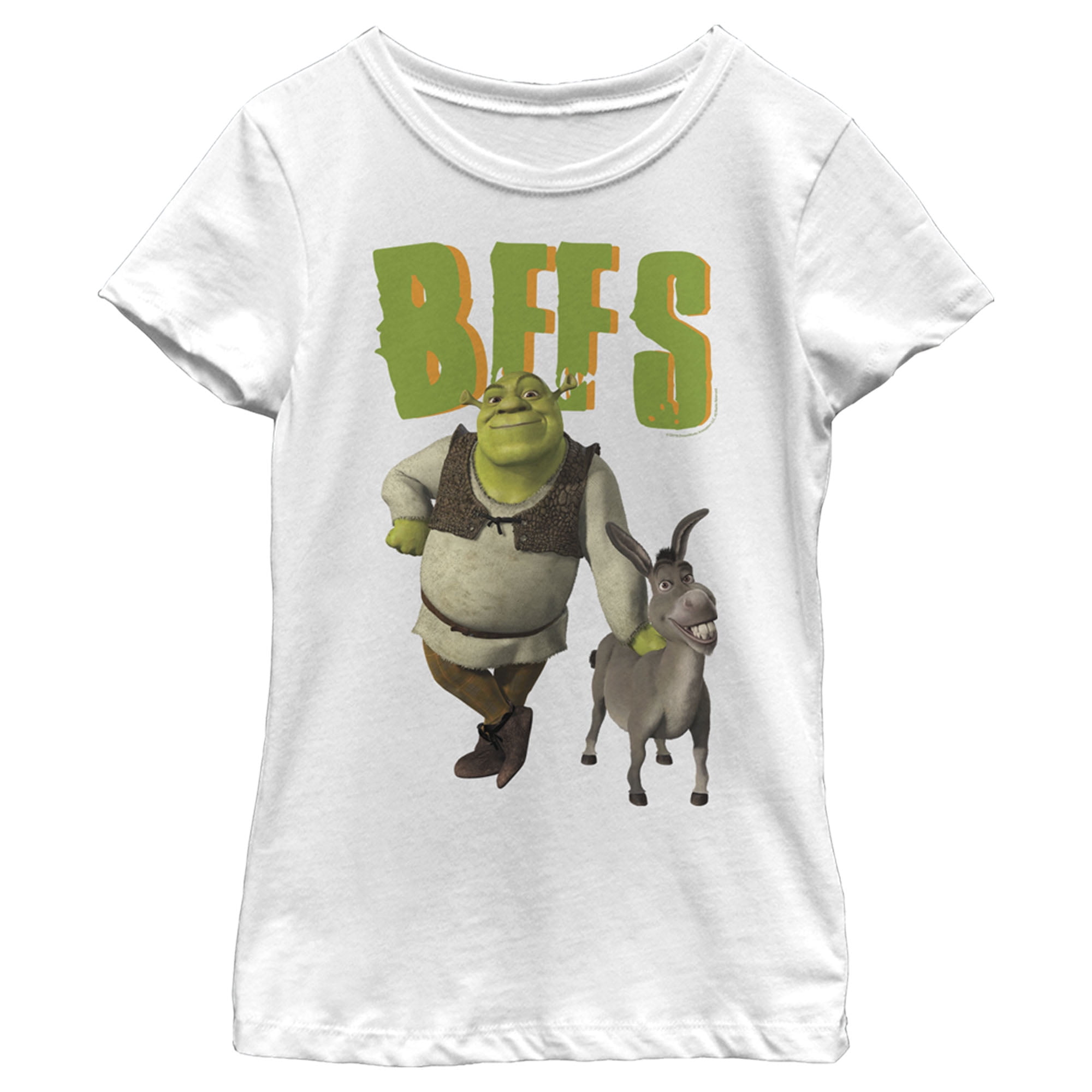 Girl's Shrek Donkey and Shrek Best Friends Graphic Tee White Small ...