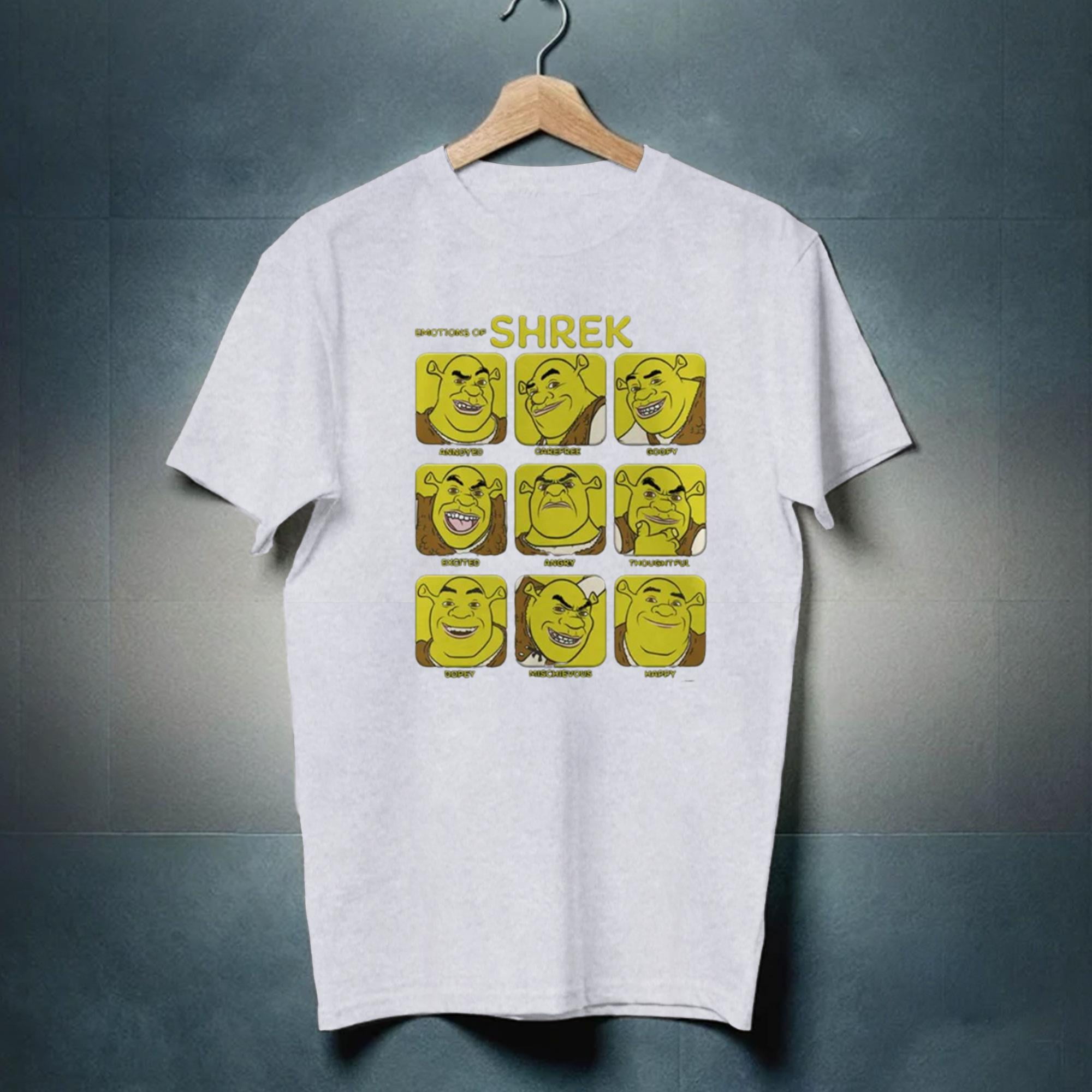 Girl s Shrek Shrek s Emotions Chart T-Shirt - LIMITED EDITION - 7 COLOR ...