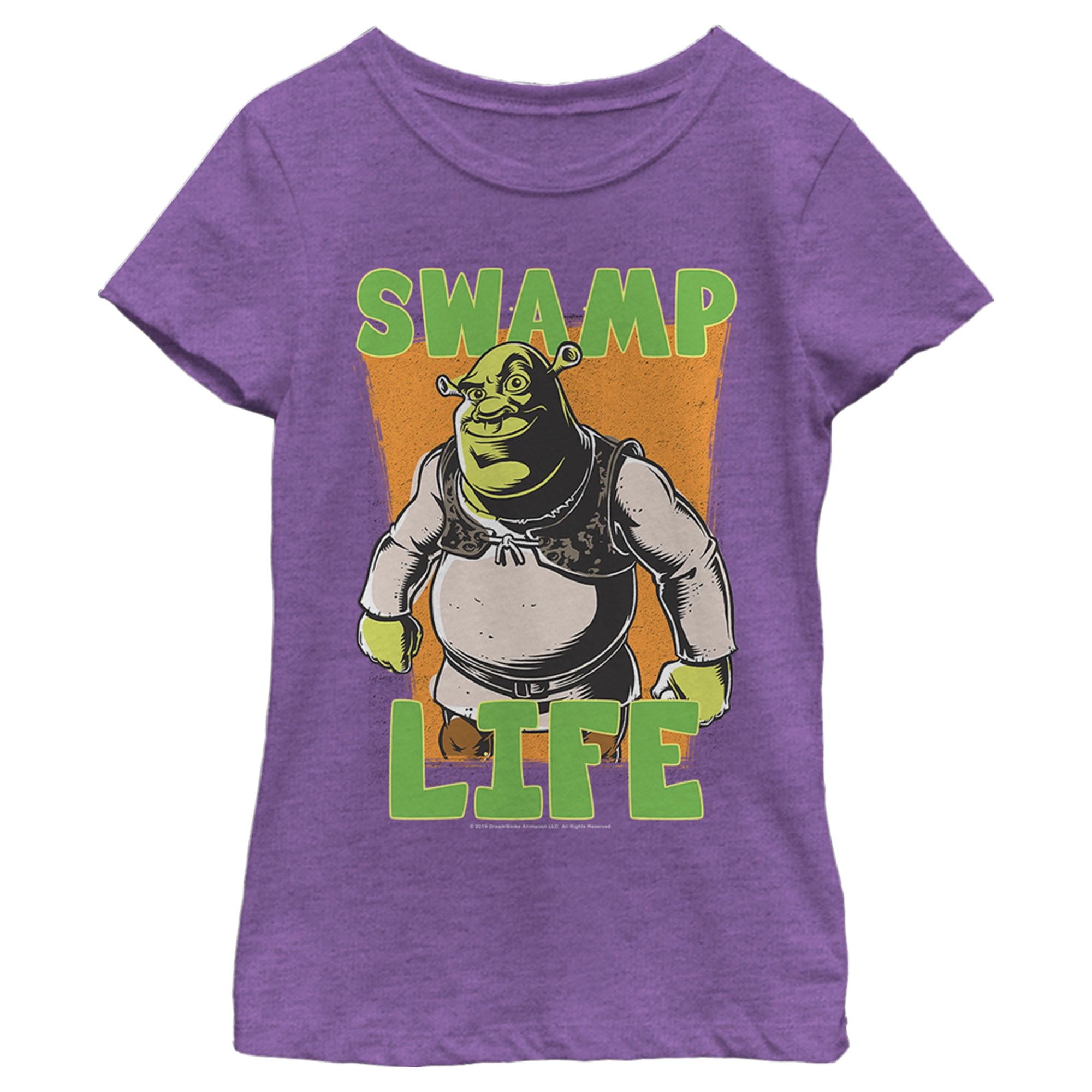 Girl's Shrek Swamp Life Shrek Sketch Graphic Tee Purple Berry X Small ...