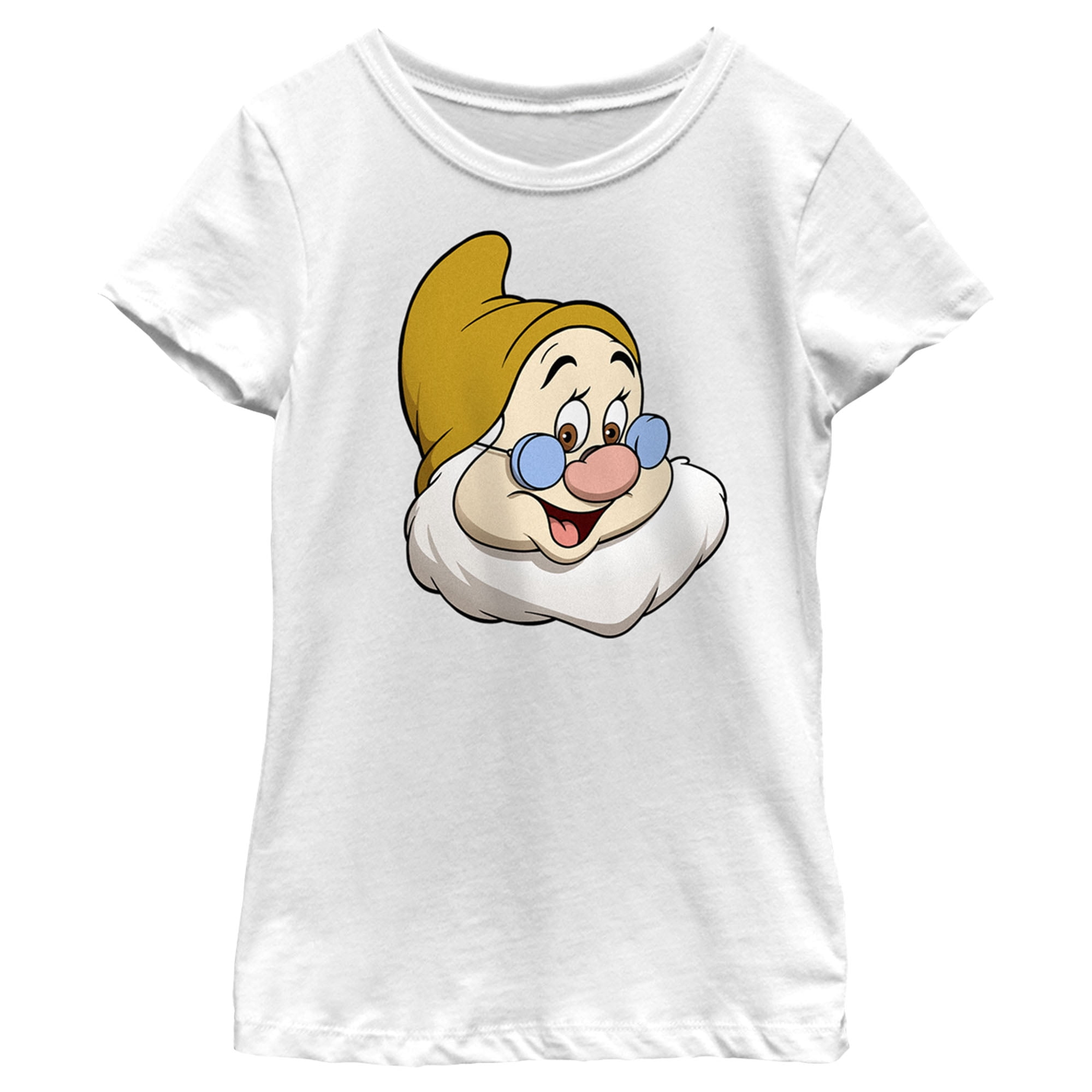 Girl's Snow White and the Seven Dwarfs Doc's Face Graphic Tee White ...