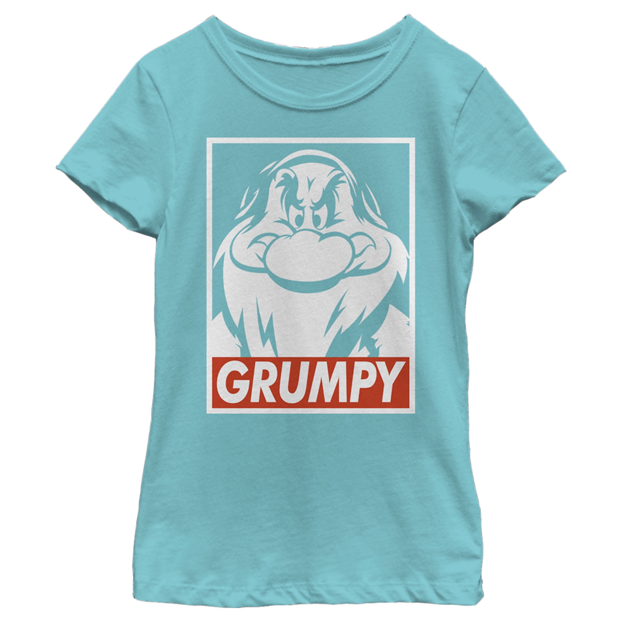 Girl's Snow White and the Seven Dwarfs Grumpy Box Logo Graphic Tee ...