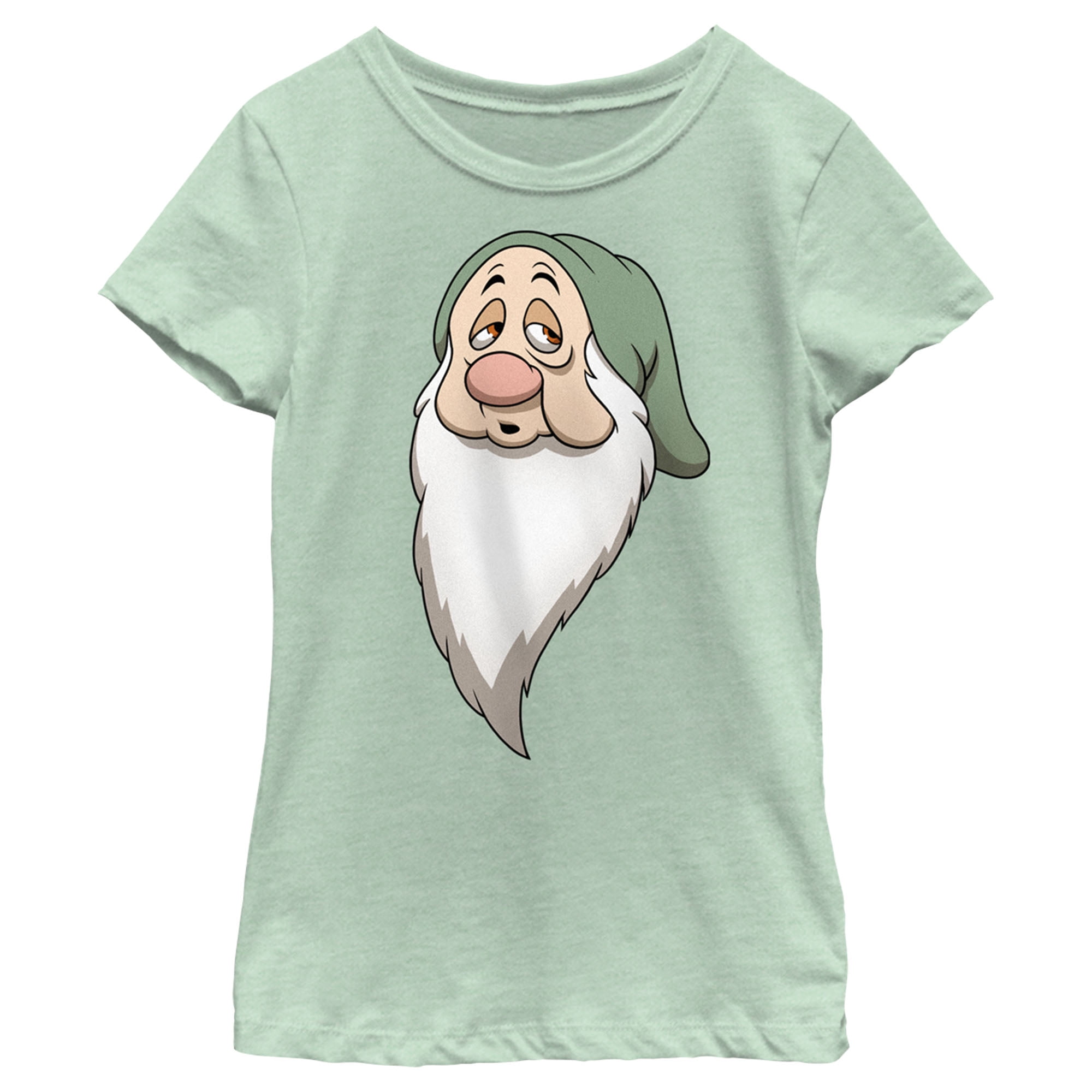 Girl's Snow White and the Seven Dwarfs Sleepy's Face Graphic Tee Mint ...