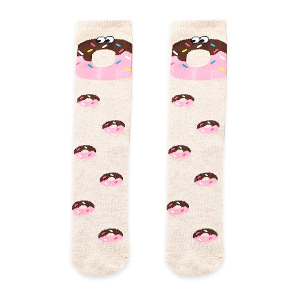 Girl's Socks Cotton Over The Knee High Socks Girls' Mid-Tube Socks 3 ...