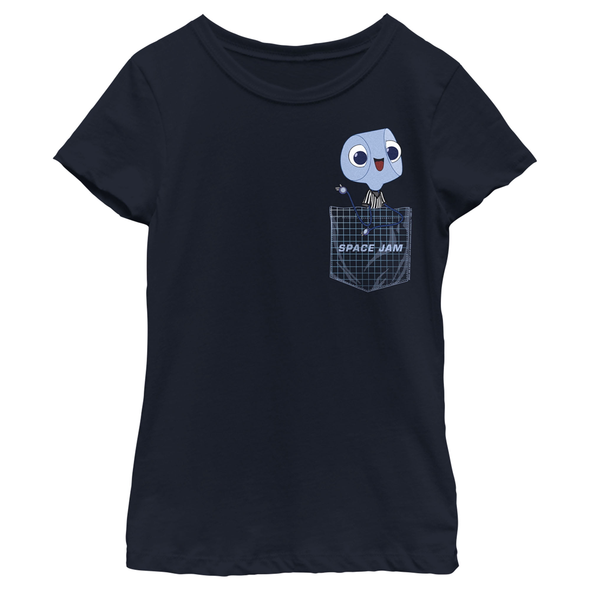 Girl's Space Jam: A New Legacy Pete Pocket Print Graphic Tee Navy Blue ...