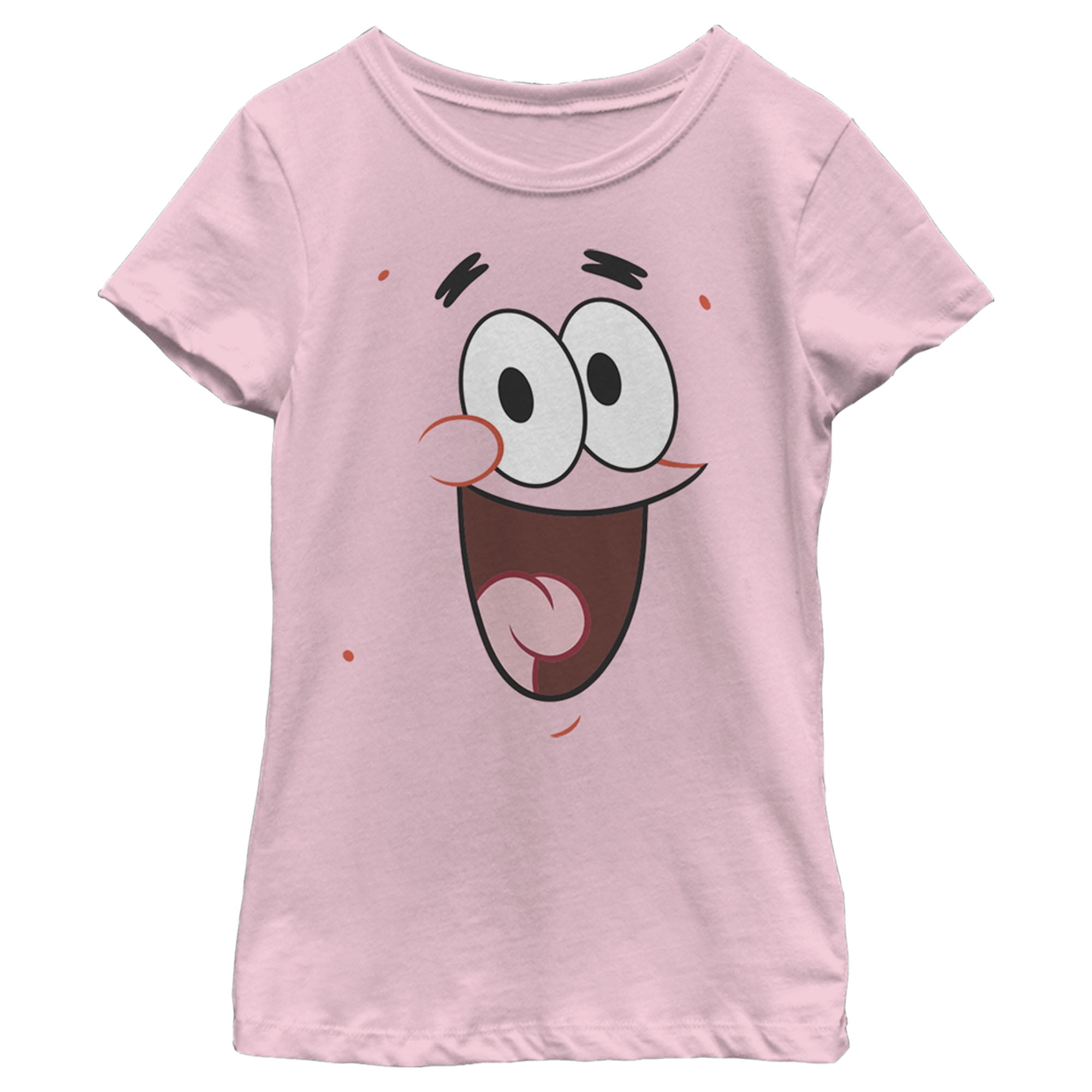 Girl's SpongeBob SquarePants Patrick Star Big Face Graphic Tee Light ...