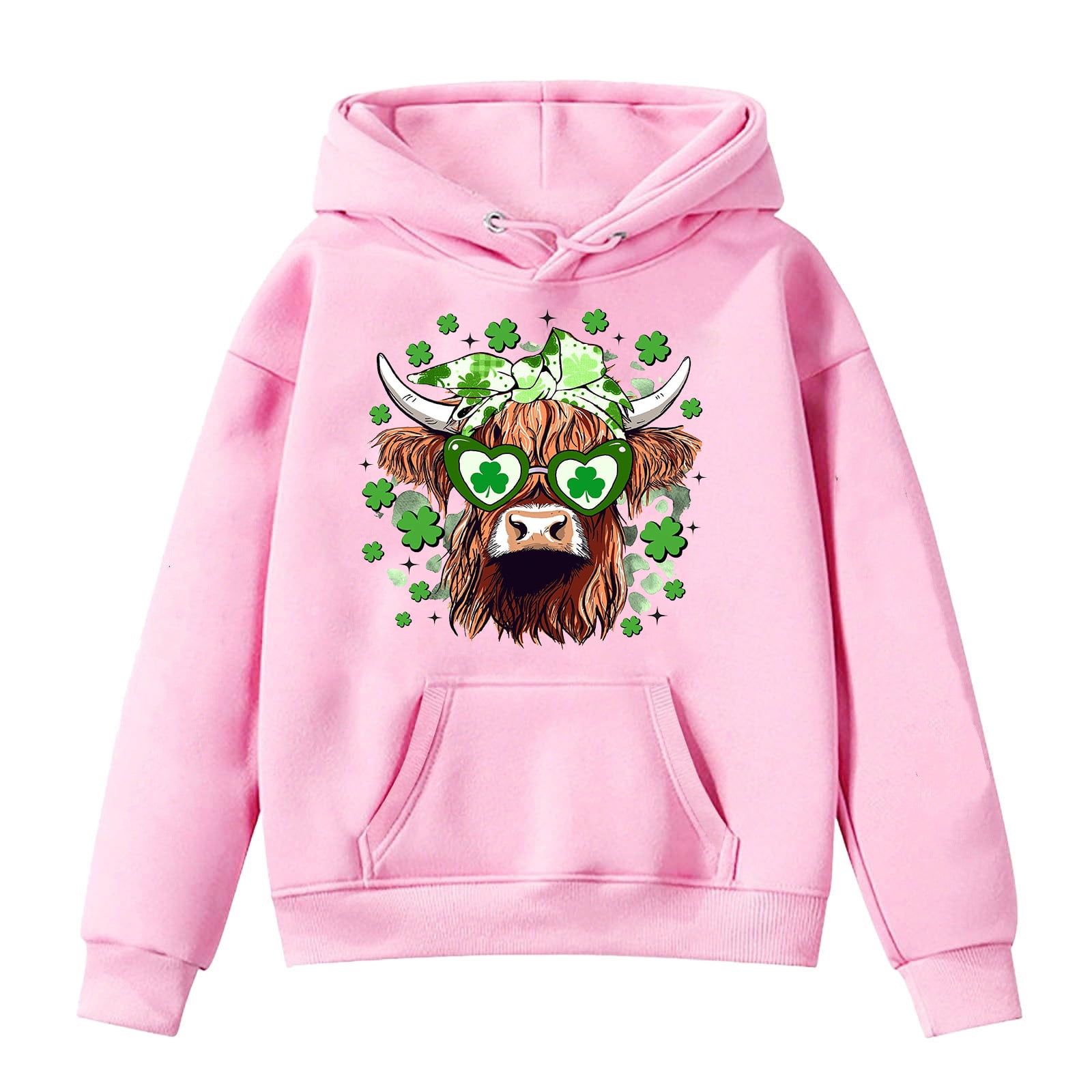 Girl's St. Patrick's Day Sweatshirt Irish Hoodie with Kangaroo Pocket ...