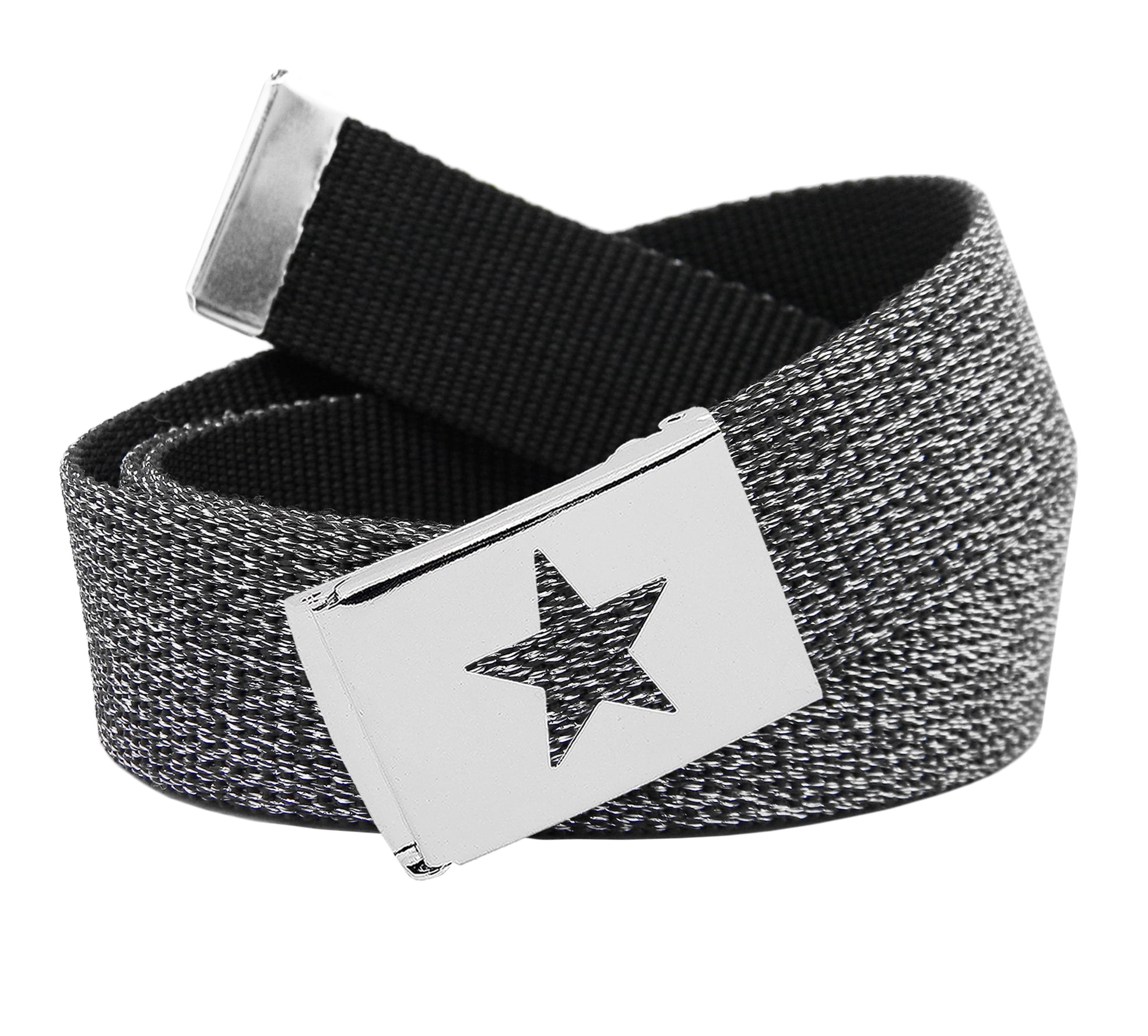 Girl's Star Silver Flip Top School Uniform Belt Buckle with Canvas Web ...