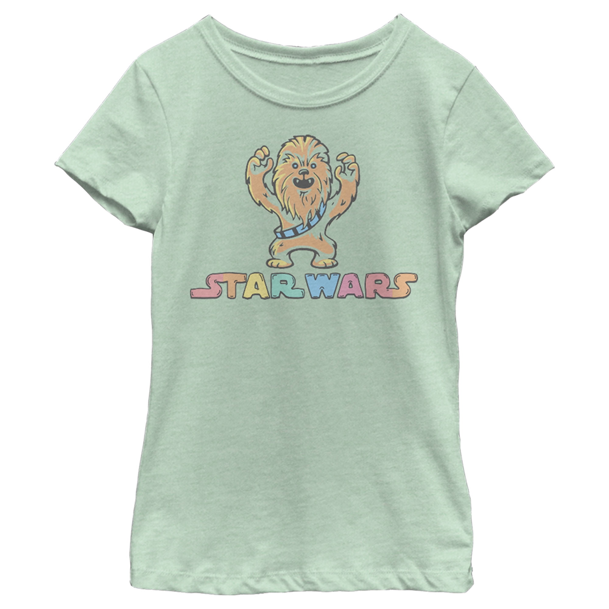 Girl's Star Wars: A New Hope Cute Chewie Graphic Tee Mint Large ...