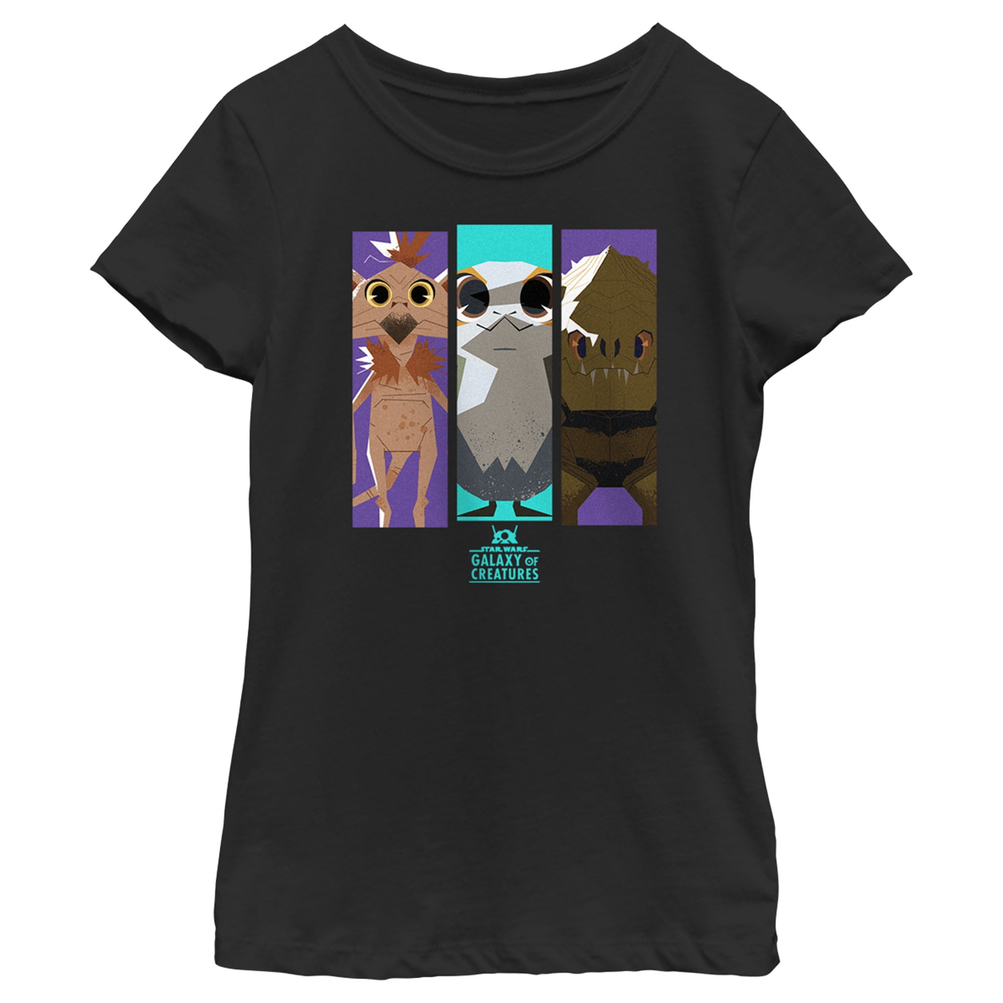 Girl's Star Wars: Galaxy of Creatures Panel of Creatures Graphic Tee ...