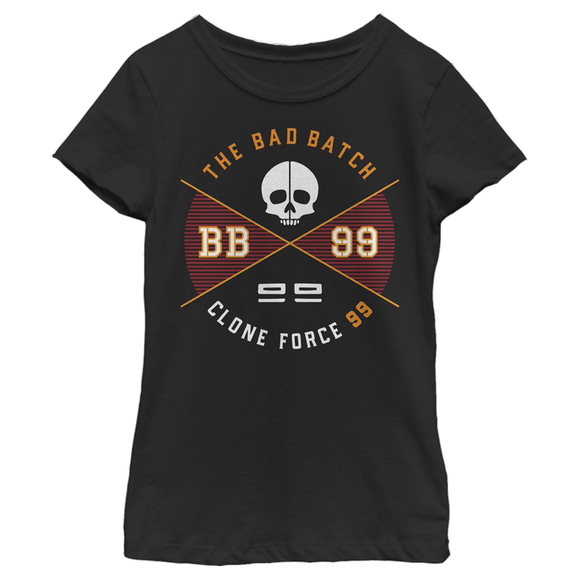 Girl's Star Wars: The Bad Batch Skull Logo Graphic Tee Black Medium ...
