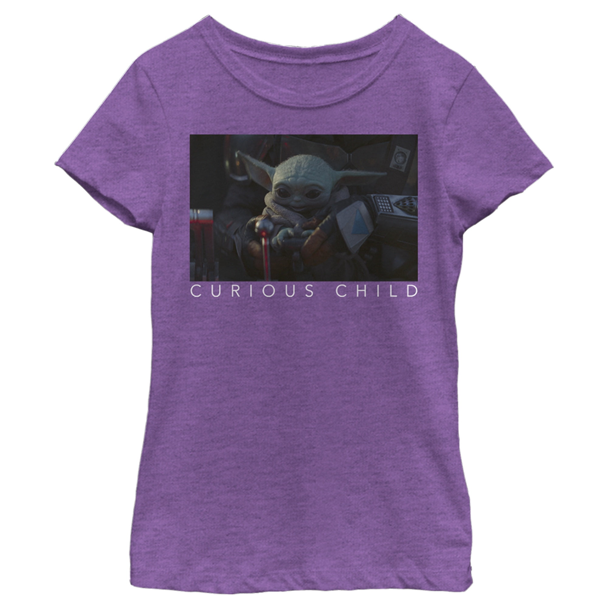 Girl's Star Wars: The Mandalorian Grogu Curious Child Scene Graphic Tee ...