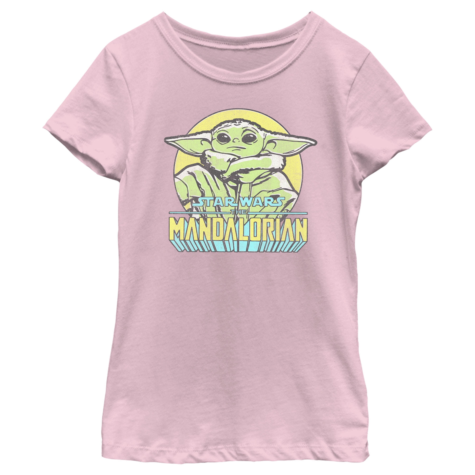 Girl's Star Wars: The Mandalorian Grogu Drawing Graphic Tee Light Pink ...