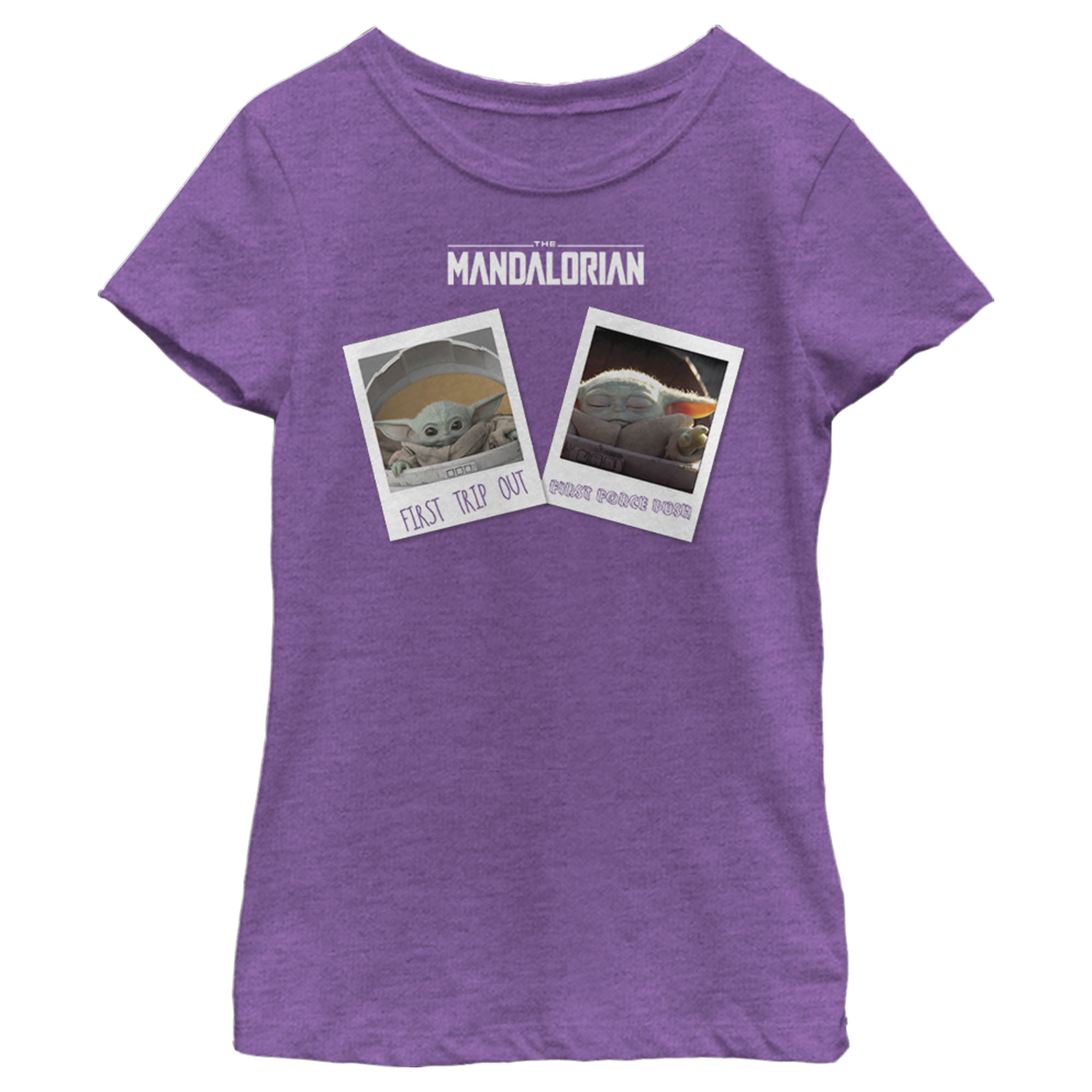 Girl's Star Wars: The Mandalorian Grogu Firsts Portraits Graphic Tee ...