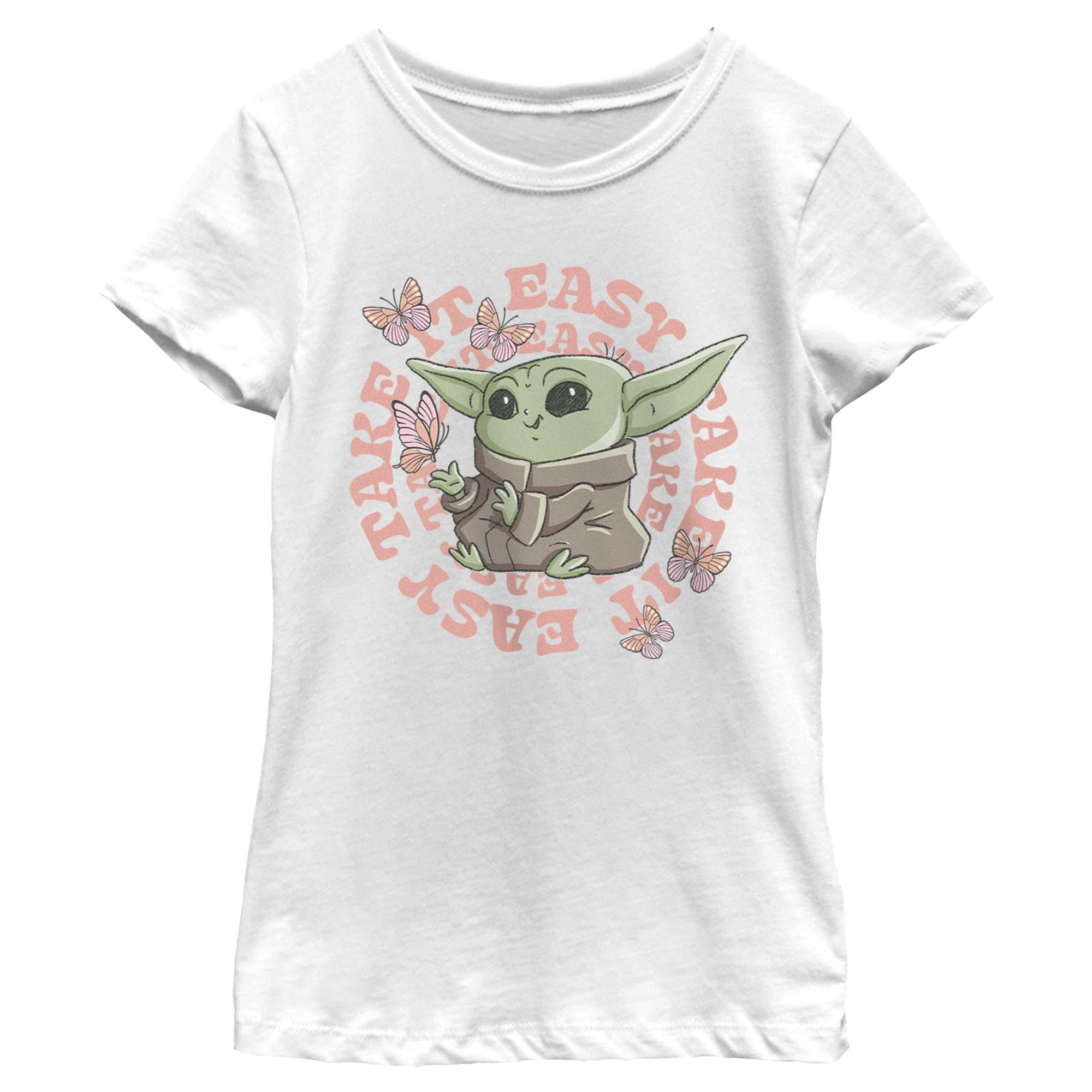 Girl's Star Wars: The Mandalorian Grogu Take It Easy Graphic Cropped T ...