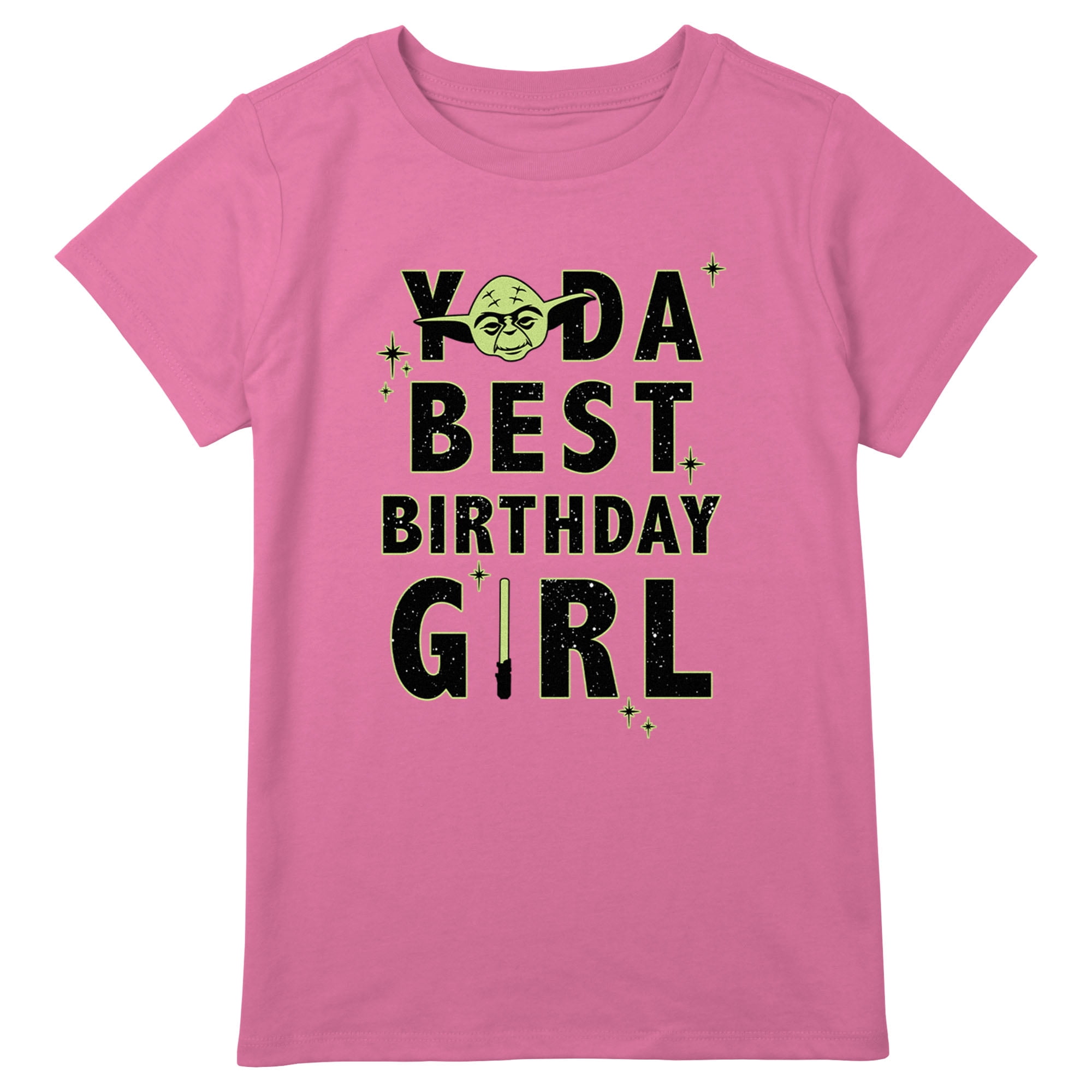 Girl's Star Wars Yoda Best Birthday Girl Graphic T-Shirt - Walmart.com