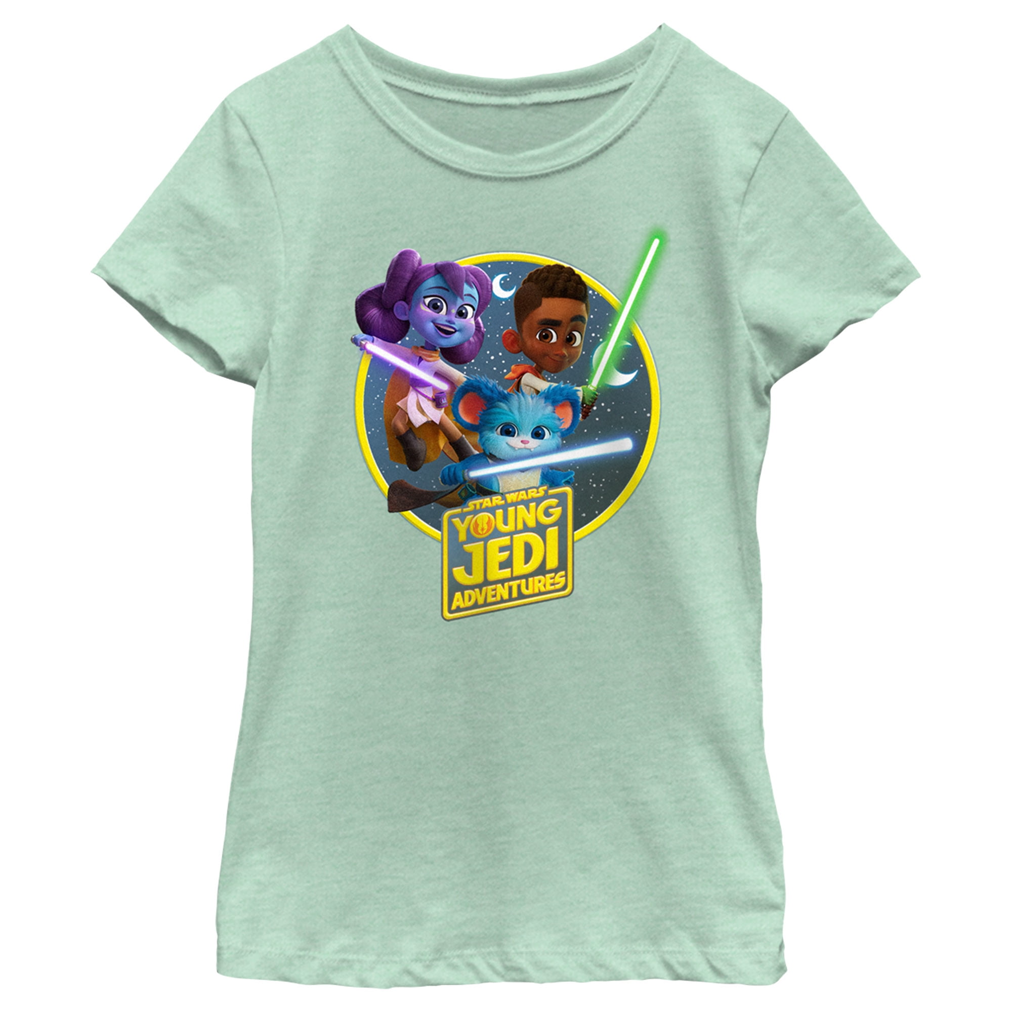 Girl's Star Wars: Young Jedi Adventures Lightsaber Group Logo Graphic ...