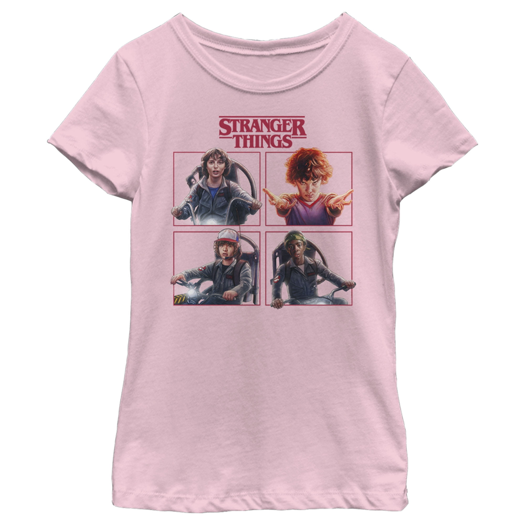Girl's Stranger Things Character Squares Graphic T-Shirt - Walmart.com