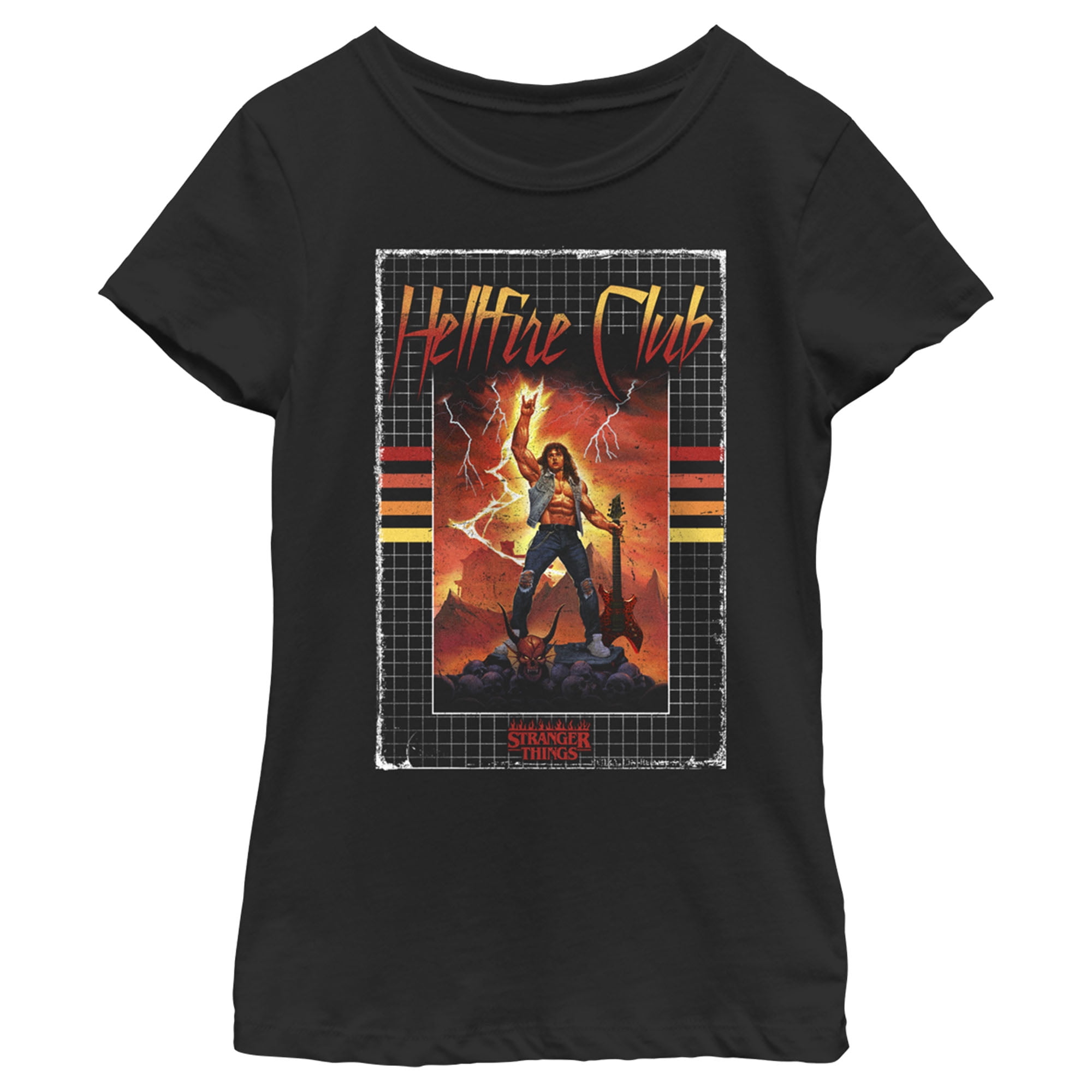 Girl's Stranger Things VHS Rockstar Eddie Munson Graphic T-Shirt ...