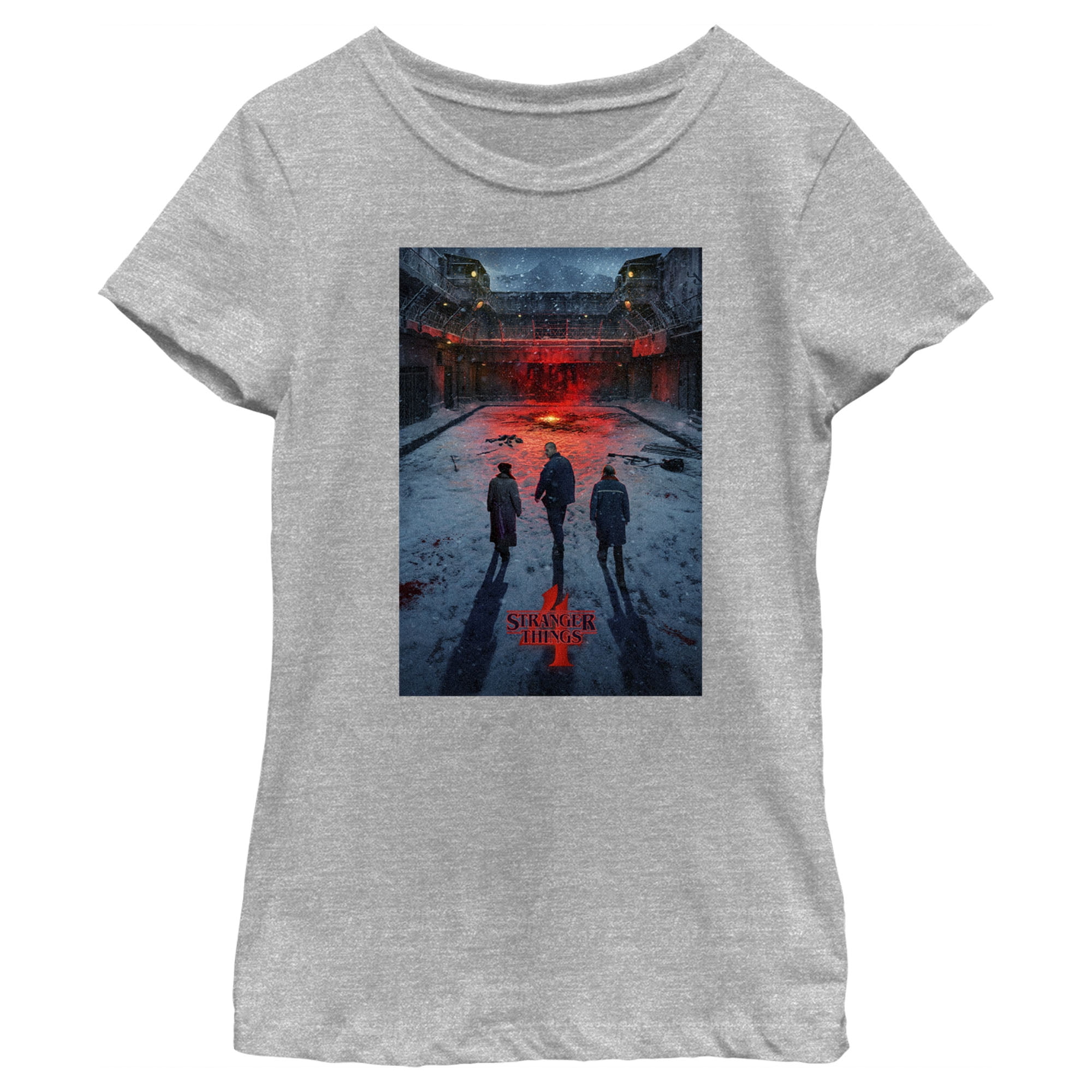 Girl's Stranger Things Winter Rift Russia Poster Graphic T-Shirt ...