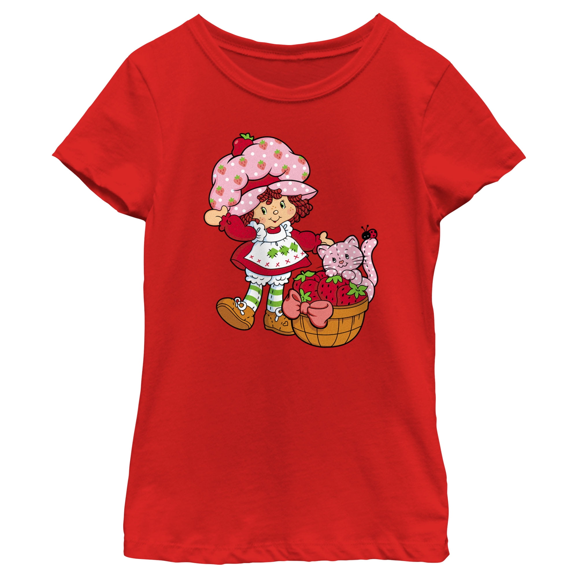 Girl's Strawberry Shortcake Custard in The Berry Basket Graphic T-Shirt ...