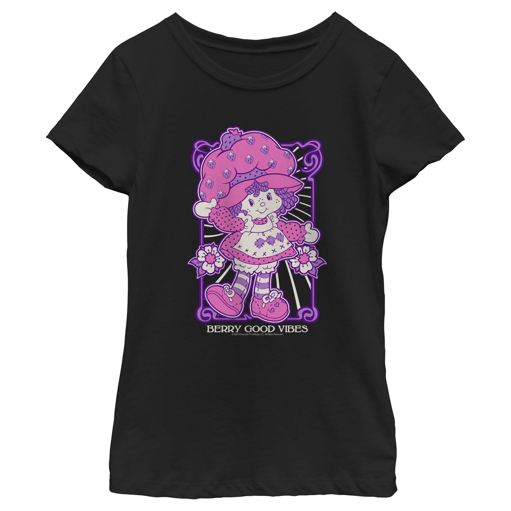Girl's Strawberry Shortcake Neon Vibes Graphic T-Shirt - Walmart.com