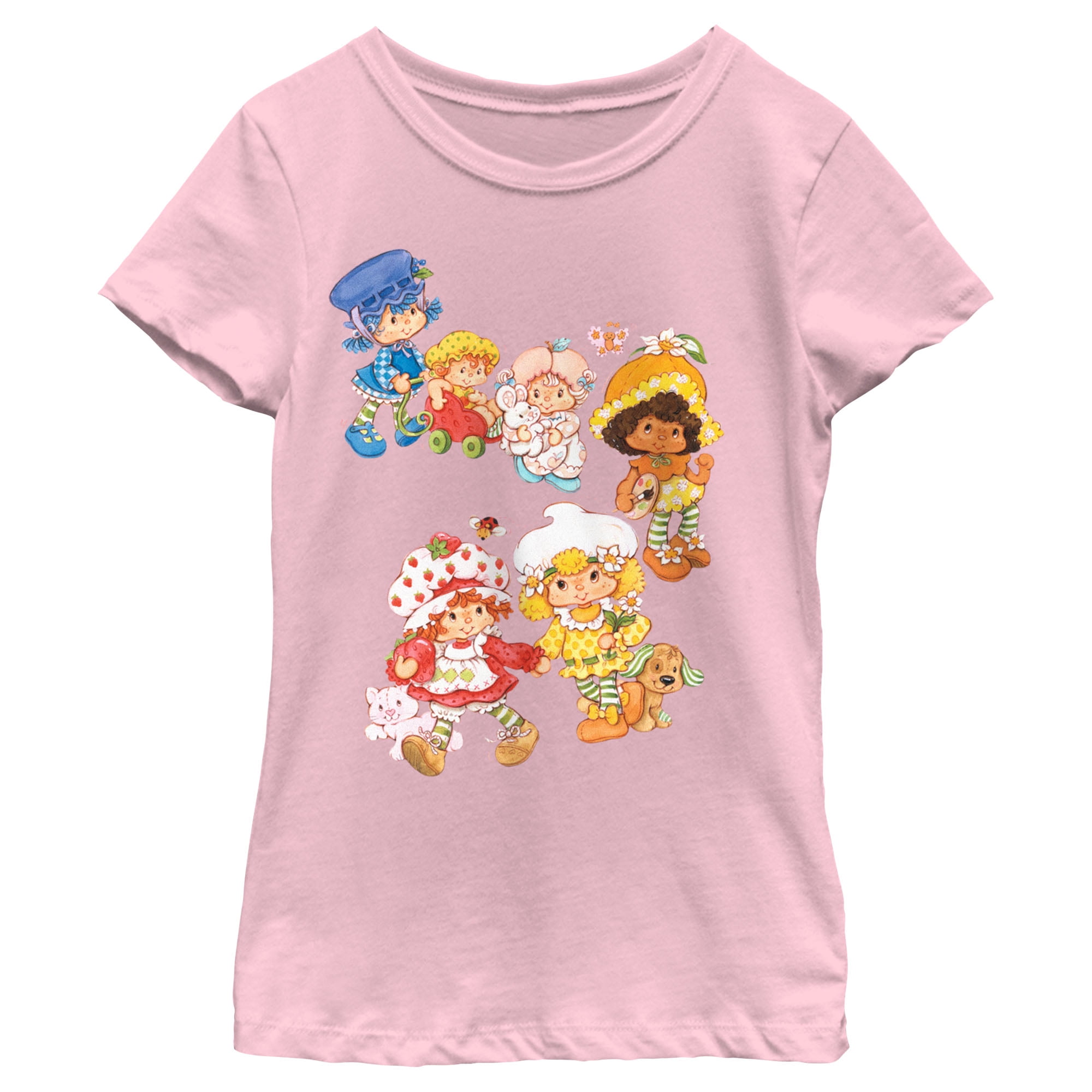 Girl's Strawberry Shortcake Sweet Walk Friends Graphic T-Shirt ...