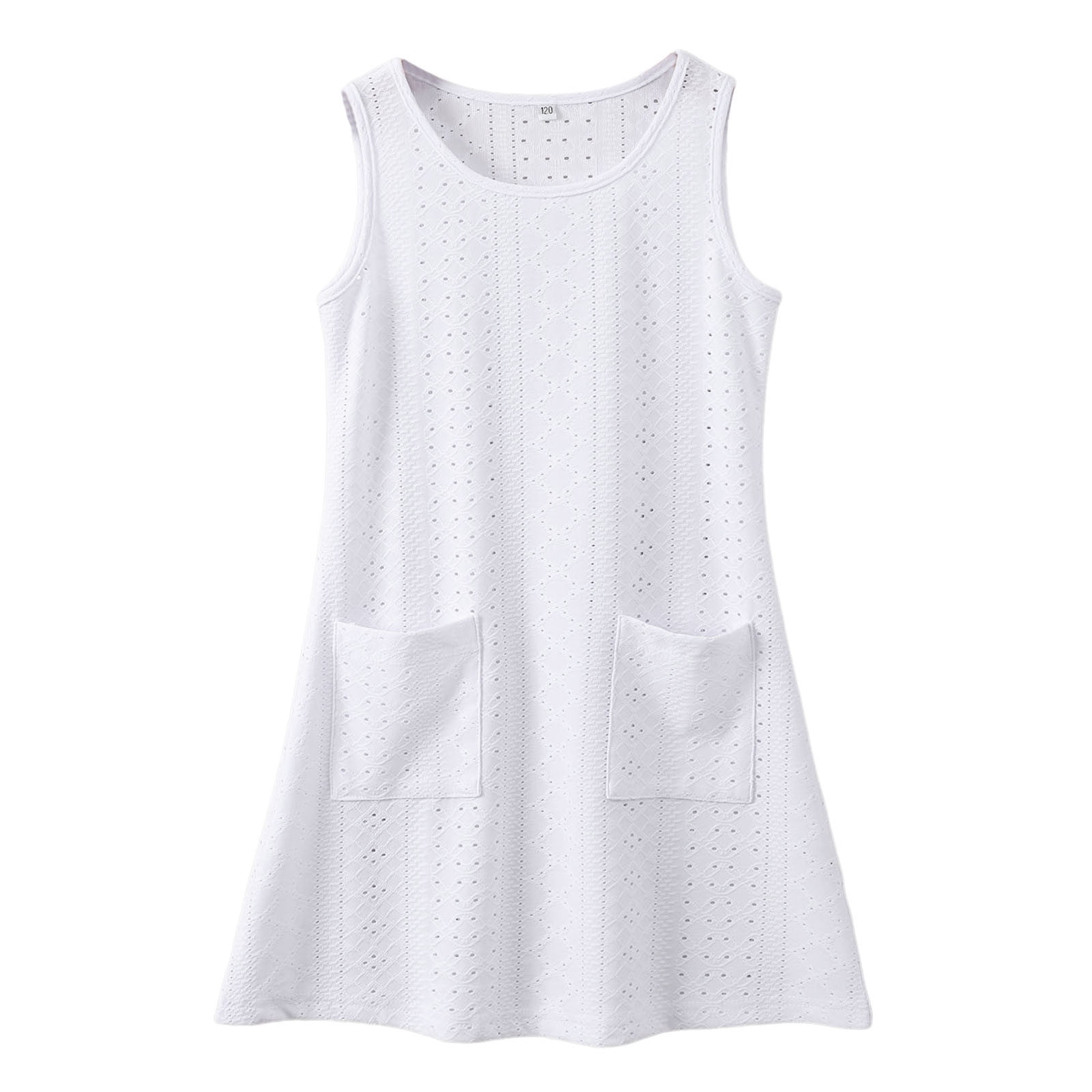 Girl's Summer Boho Tie Shoulder Midi Tiered Dresses With Pockets ...