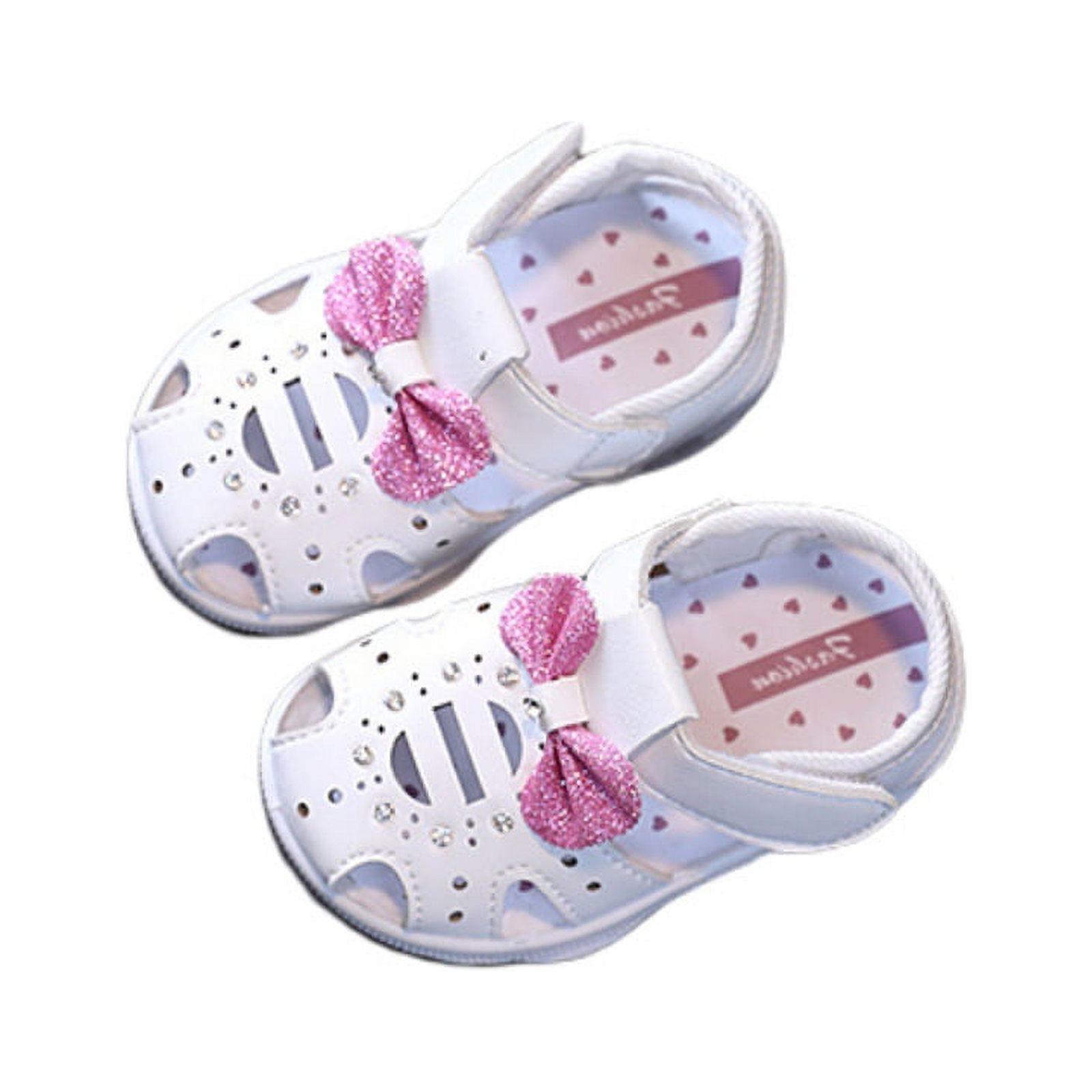 Girl's Summer Soft Closed-Toe Princess Flower Outdoor Casual Sandals - Walmart.com