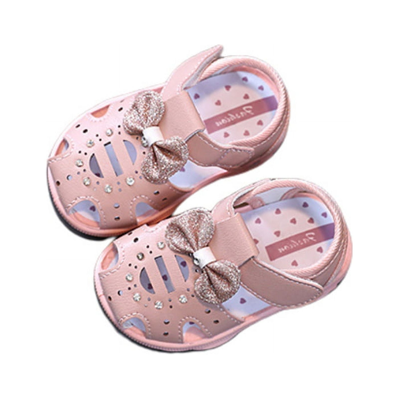 Girl's Summer Soft Closed-Toe Princess Flower Outdoor Casual Sandals - Walmart.com