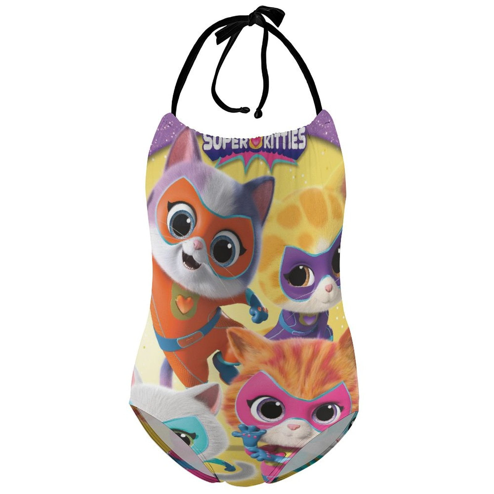 Girl's Super Kitti-e One Piece Swimsuit Halter Bathing Suit for Holiday Pool Beach - Walmart.com