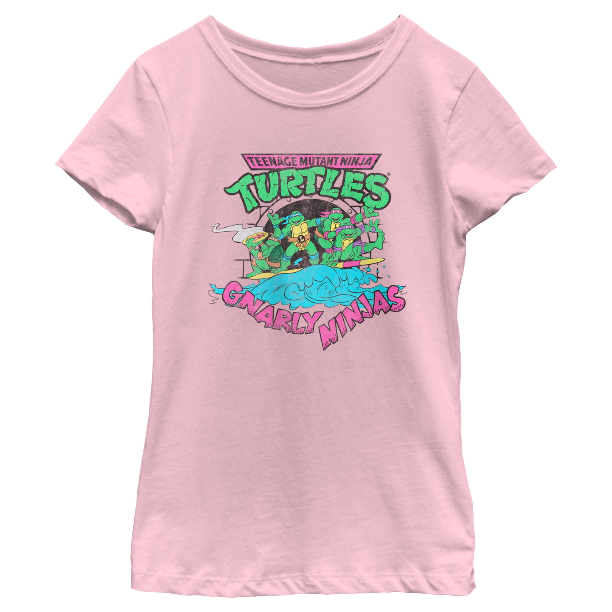 Girl's Teenage Mutant Ninja Turtles Distressed Gnarly Ninjas Graphic ...