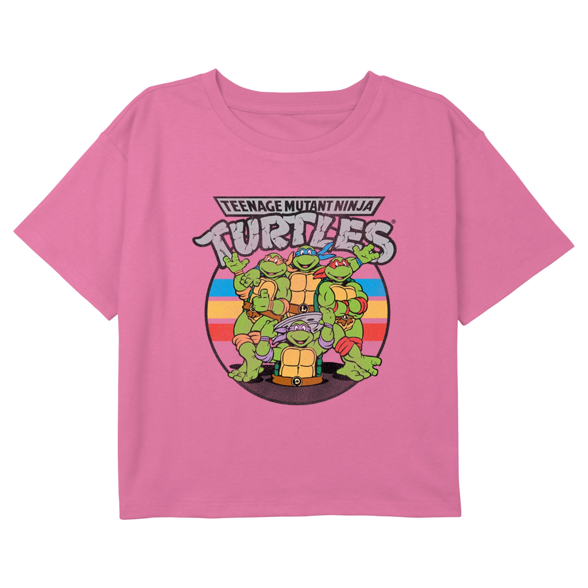 Girl's Teenage Mutant Ninja Turtles Retro Striped Brothers Graphic ...